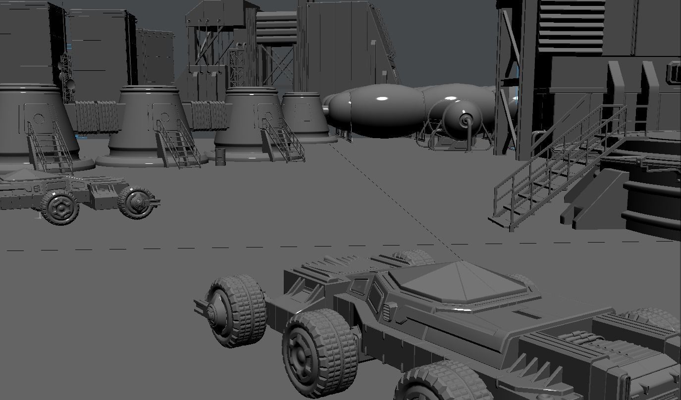 3D model Mars Colony Base VR / AR / low-poly | CGTrader