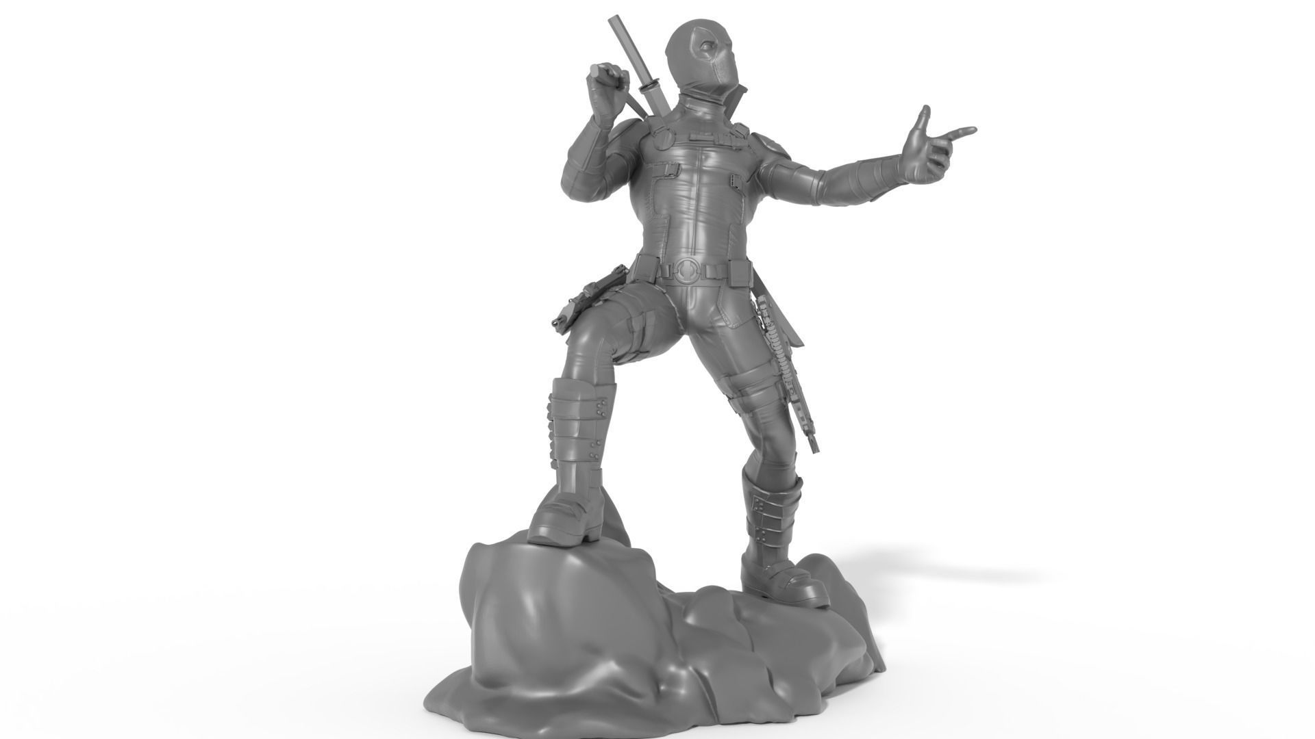 Deadpool stl 3D model 3D printable | CGTrader