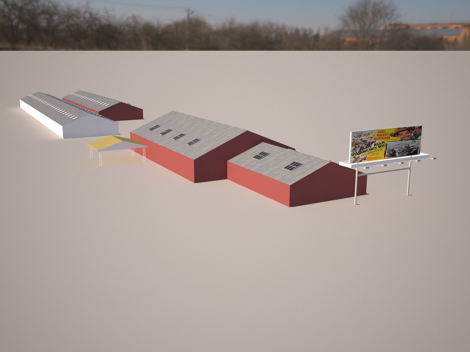 3d Entourage Buildings Context 3D model | CGTrader