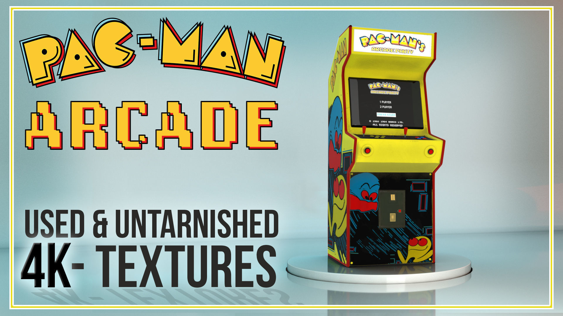 3D model PACMAN ARCADE- Game station VR / AR / low-poly | CGTrader