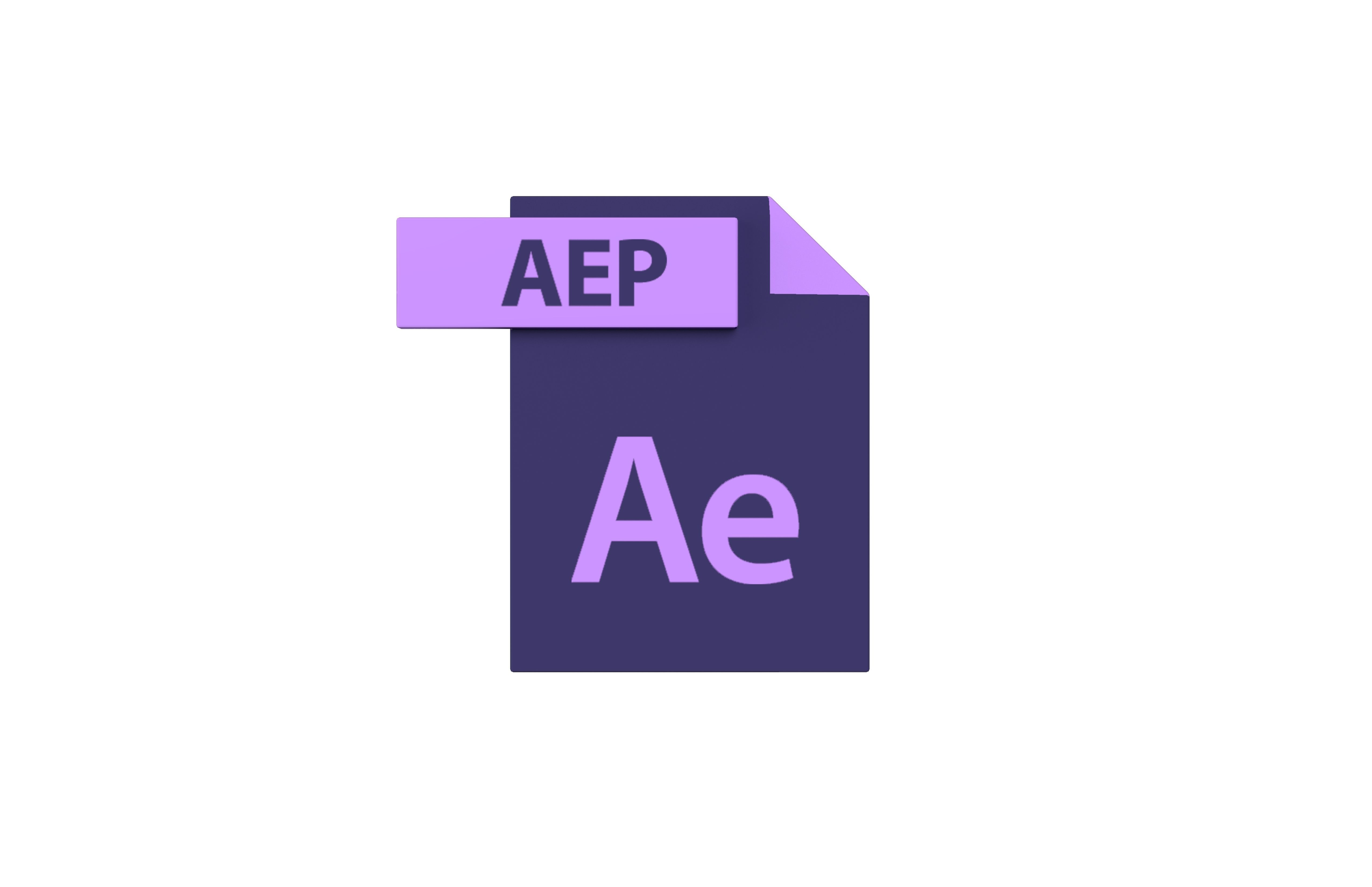 After Effect File Logo v1 001 free VR / AR / low-poly 3D model | CGTrader