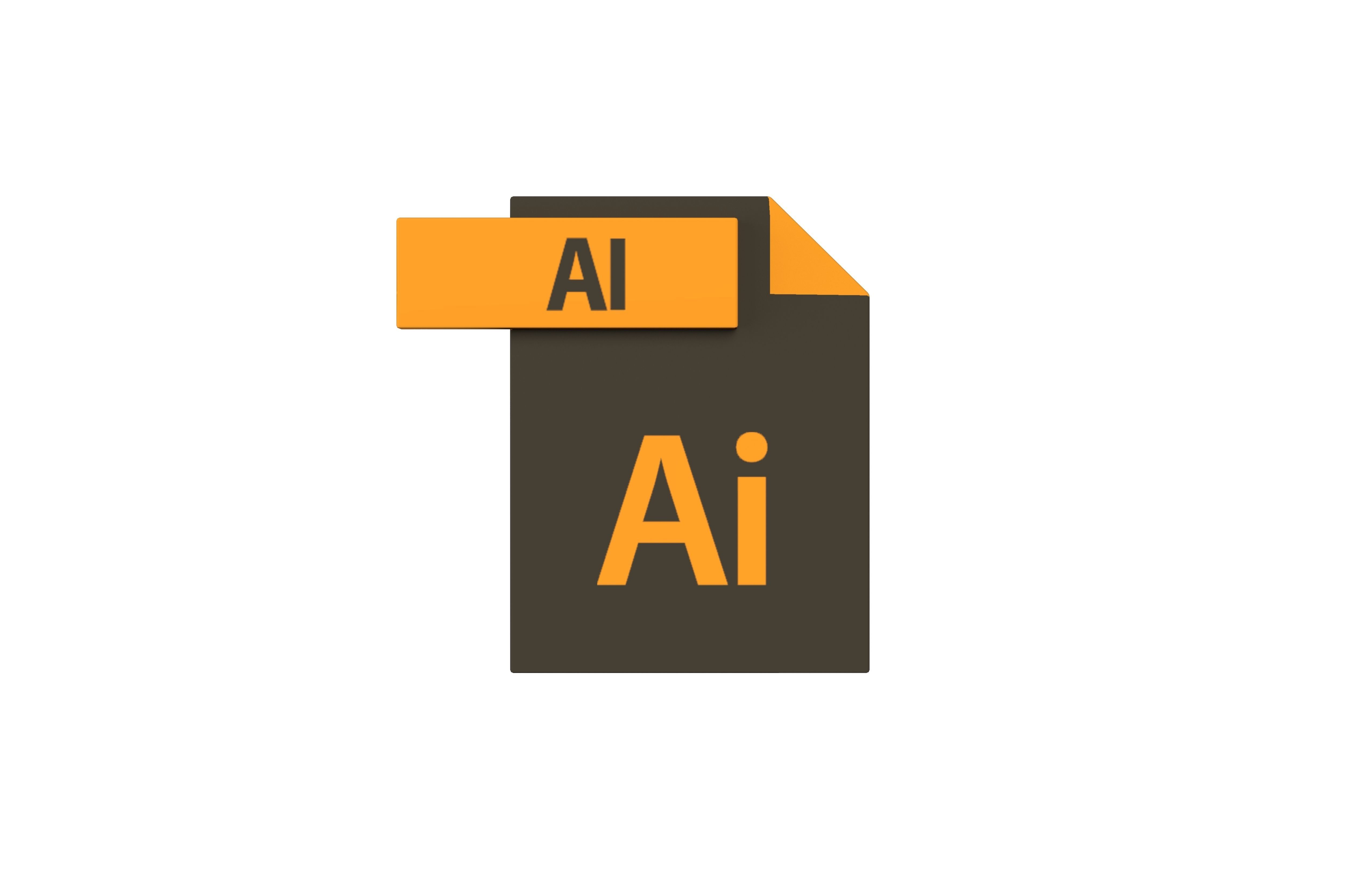 illustrator File Logo v1 001 free VR / AR / low-poly 3D model | CGTrader