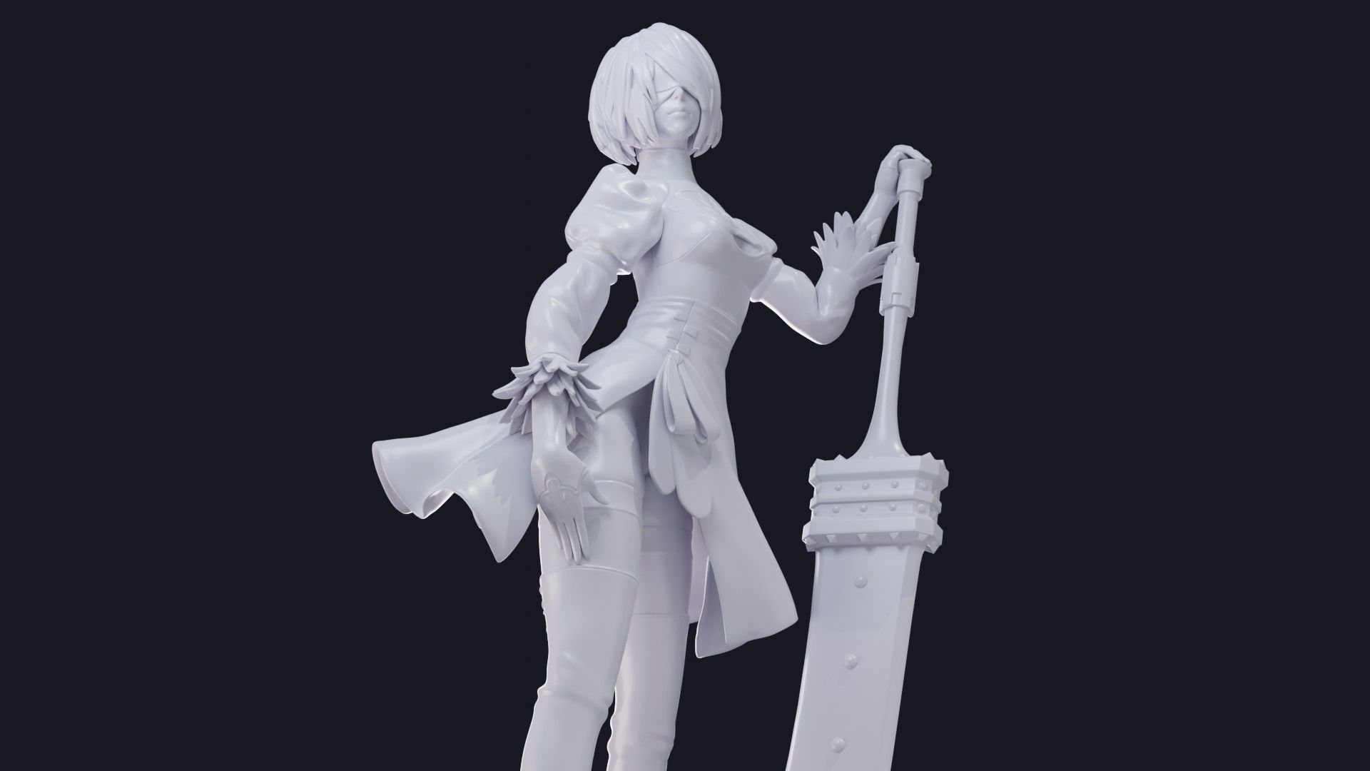 2B - Nier Automata 3D model 3D printable | CGTrader