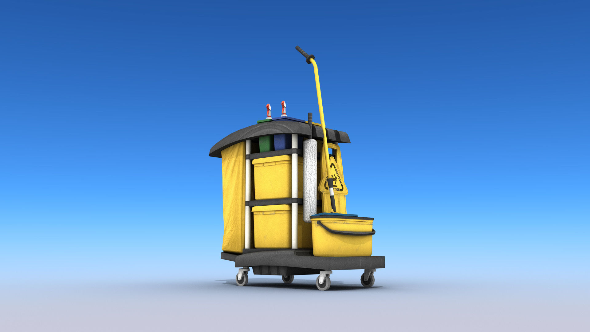 3D model Cleaning Cart VR / AR / low-poly | CGTrader