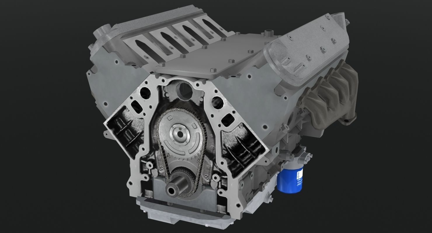 3D model Pontiac GTO 2004 LS1 V8 engine VR / AR / low-poly | CGTrader