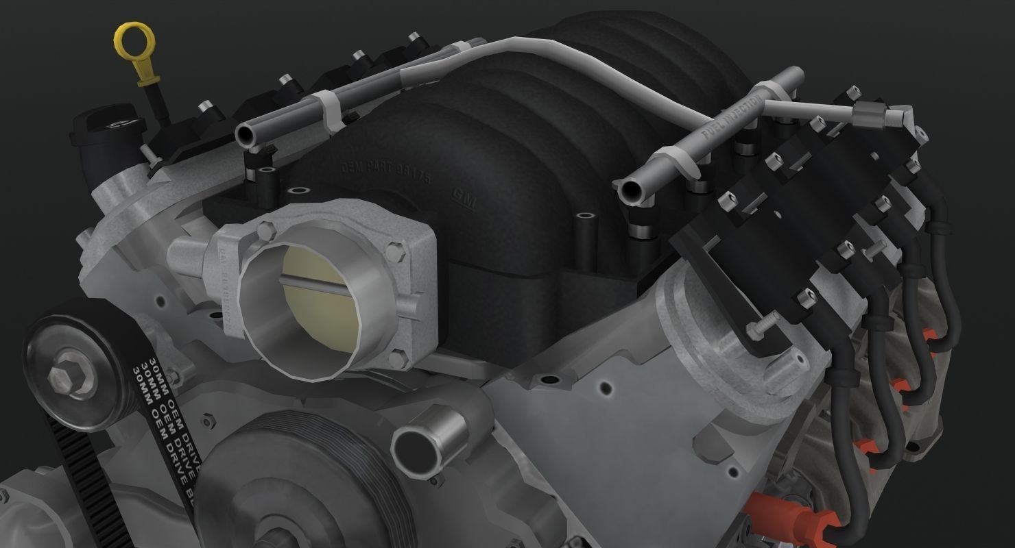 3D model Pontiac GTO 2004 LS1 V8 engine VR / AR / low-poly | CGTrader