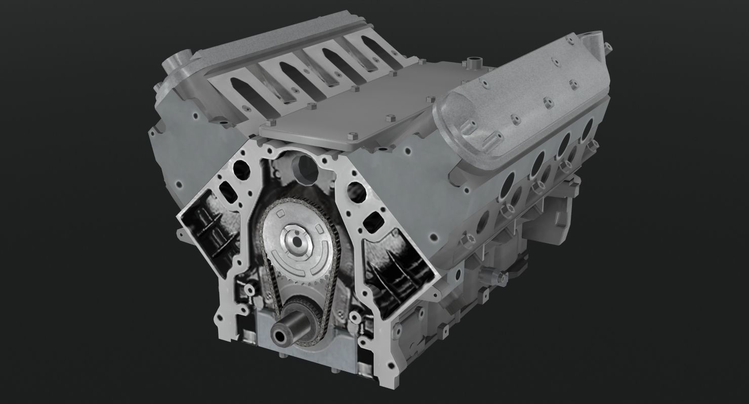 3D model Cadillac CTS-V 2005 LS2 V8 engine VR / AR / low-poly | CGTrader