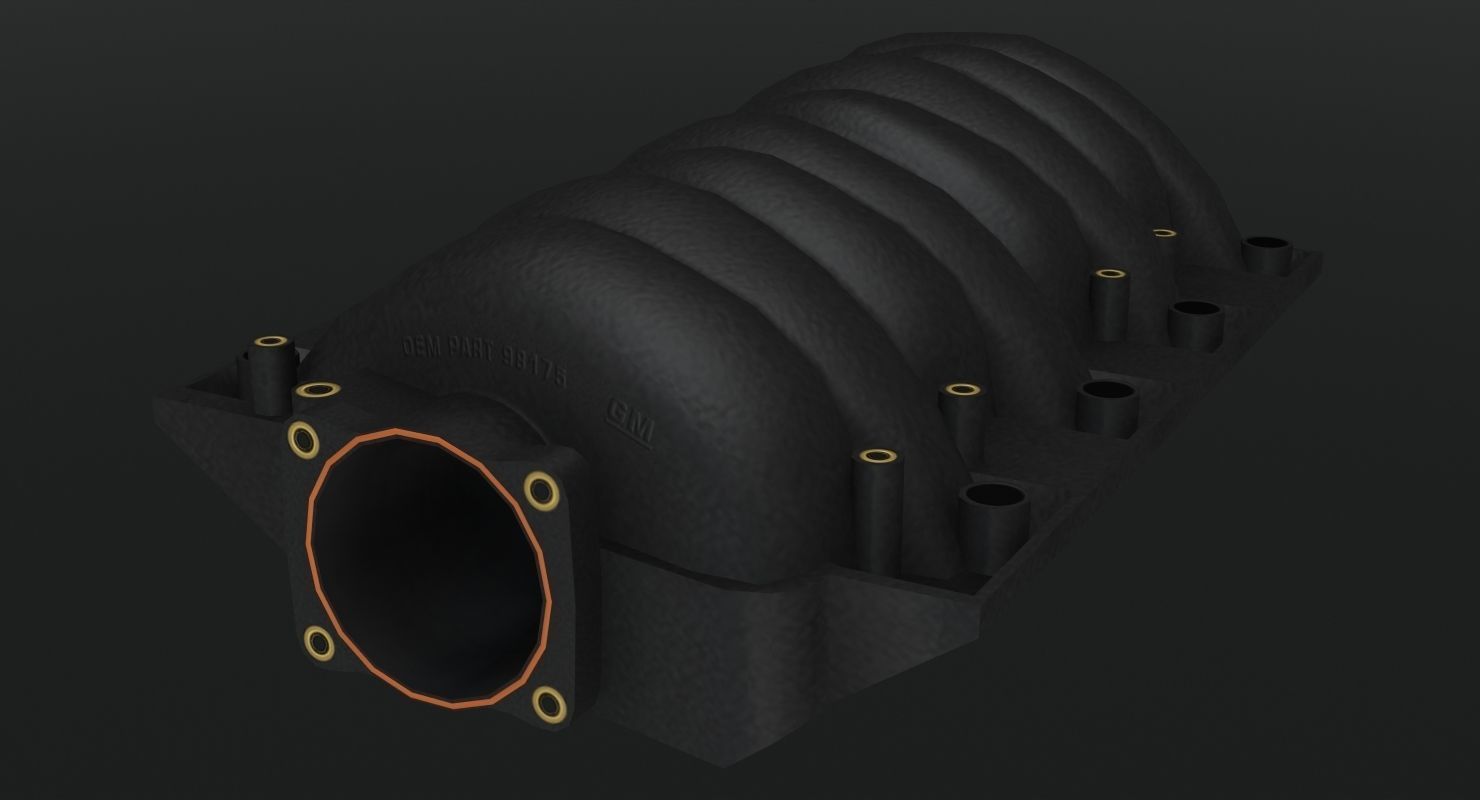 3D model Chevrolet Corvette Z06 2001 LS6 V8 Engine VR / AR / low-poly ...