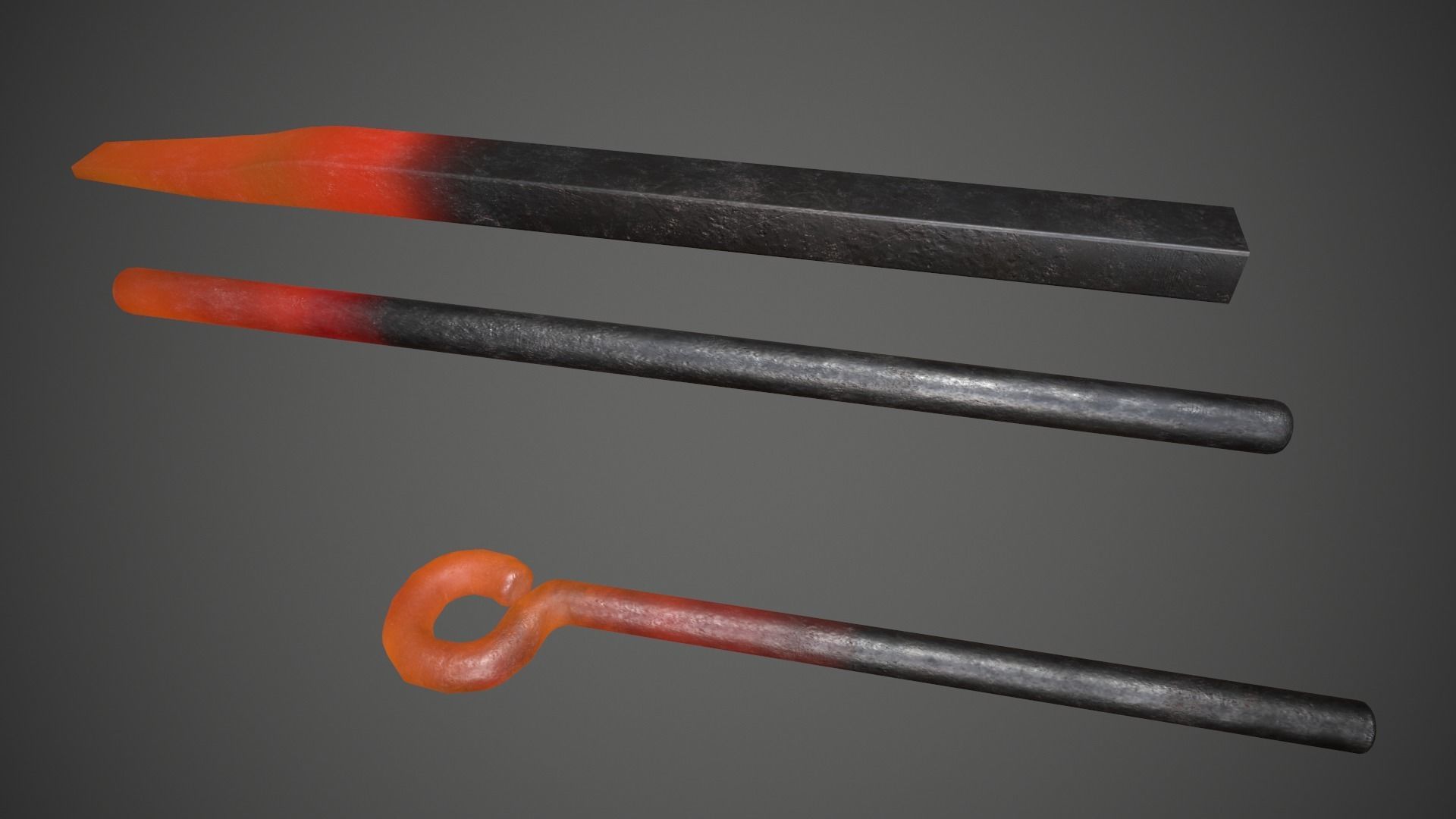 3D model Red Hot Irons VR / AR / low-poly | CGTrader