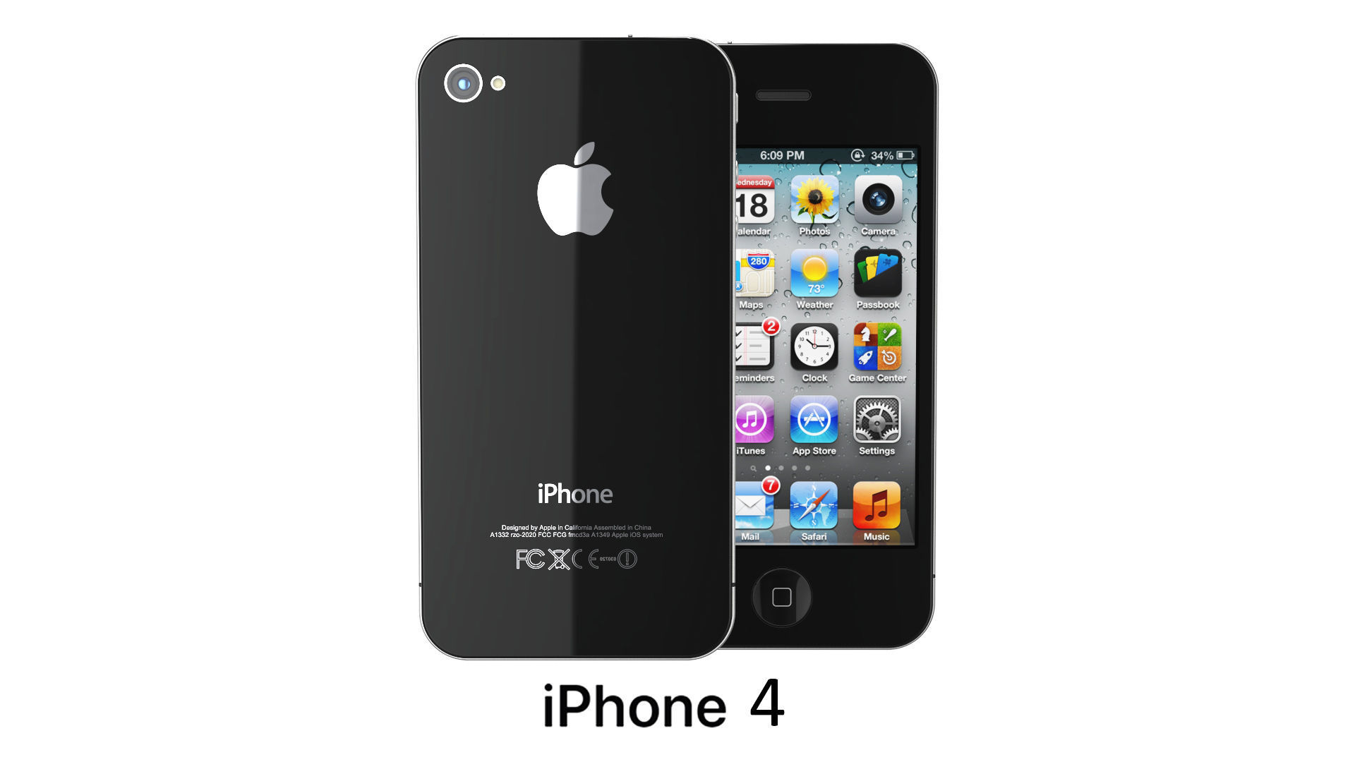 Apple iPhone 4 Black 3D model | CGTrader