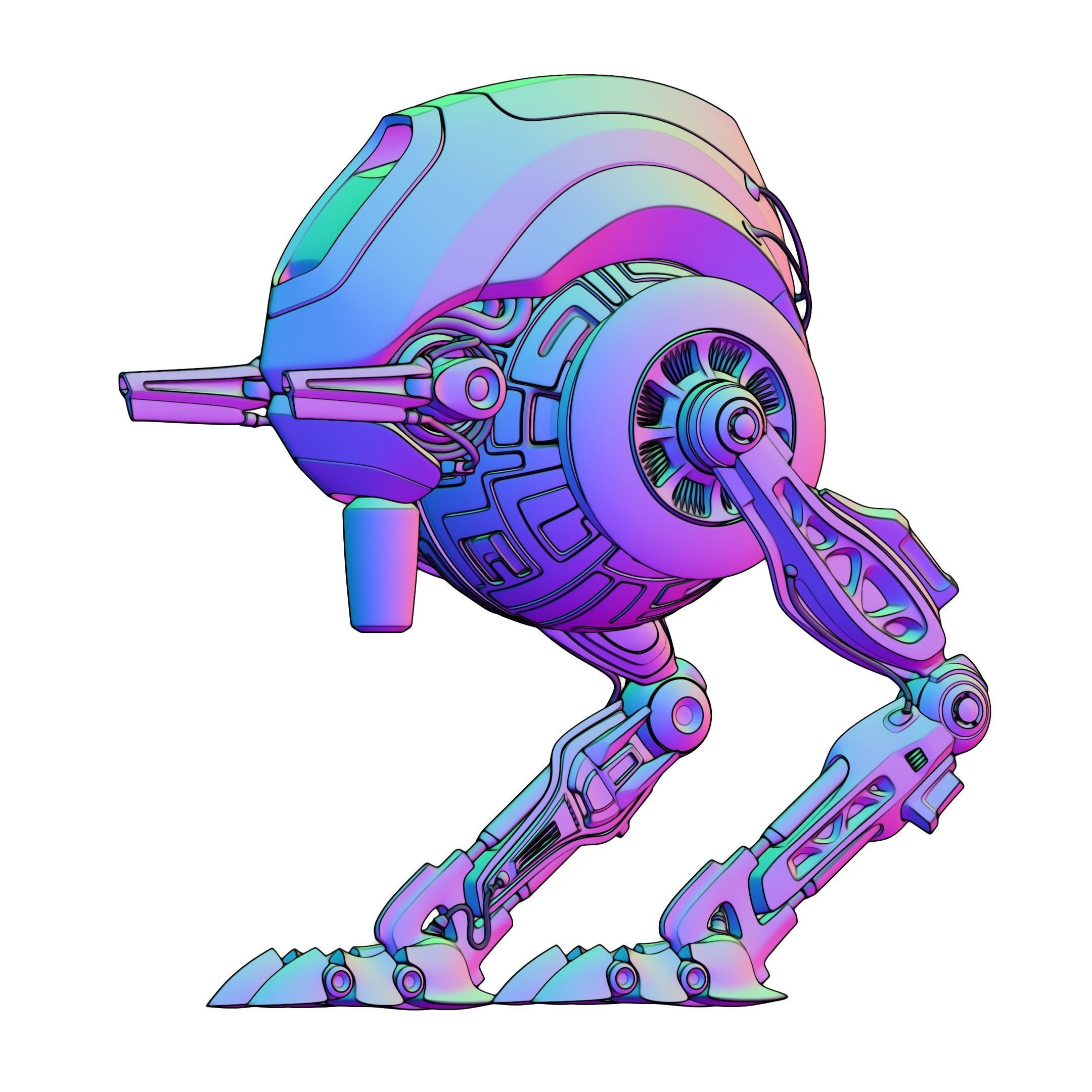Mini Mech 3D model | CGTrader