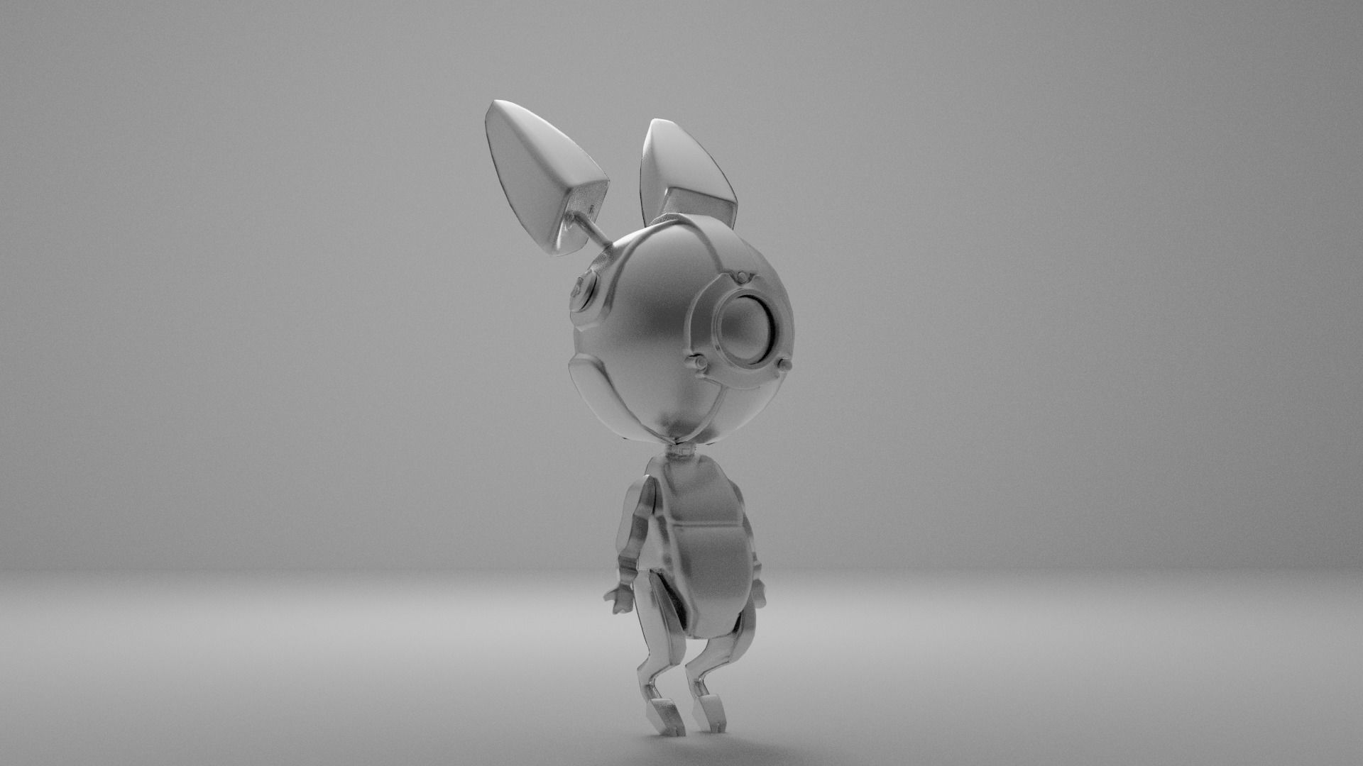 Little Bot Bunny free 3D model | CGTrader