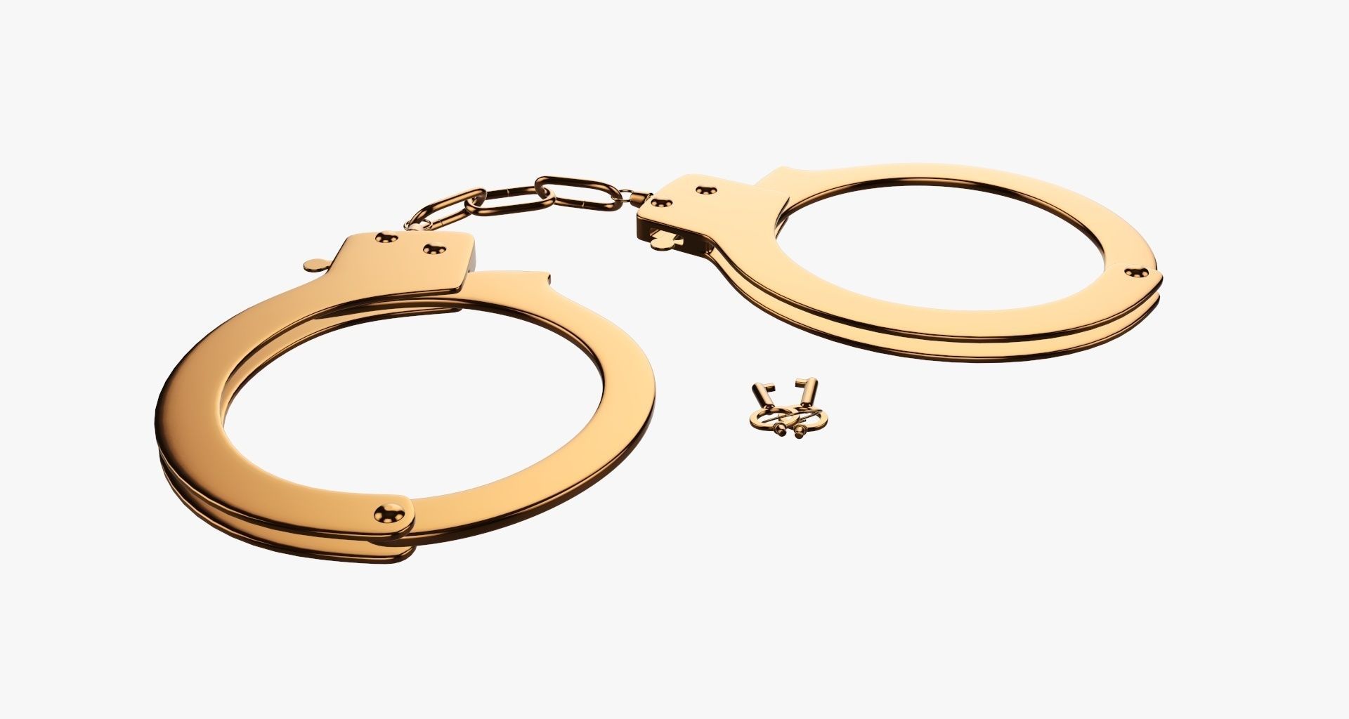 Golden handcuffs 3D model | CGTrader