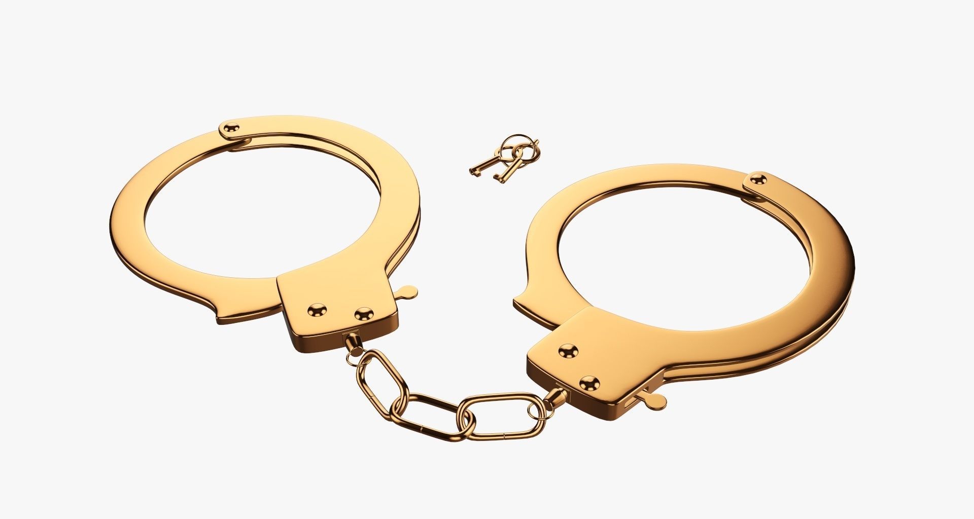 Golden handcuffs 3D model | CGTrader