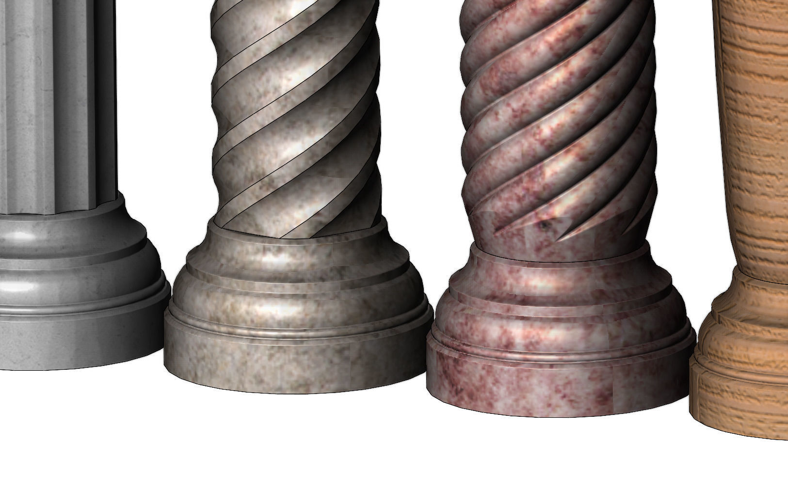 Miniature model making columns 3D model 3D printable | CGTrader