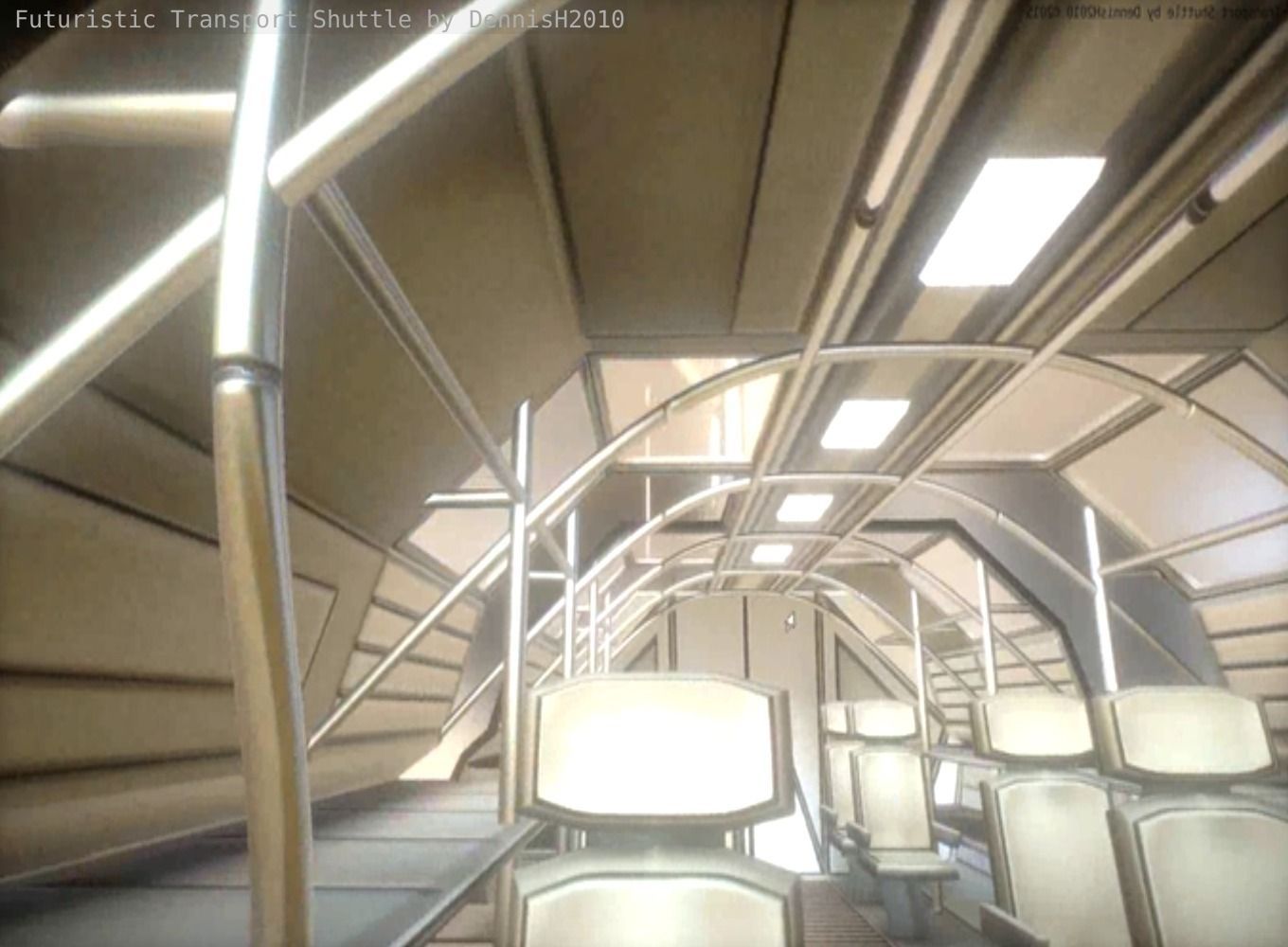 Futuristic Transport Shuttle free VR / AR / low-poly 3D model animated ...