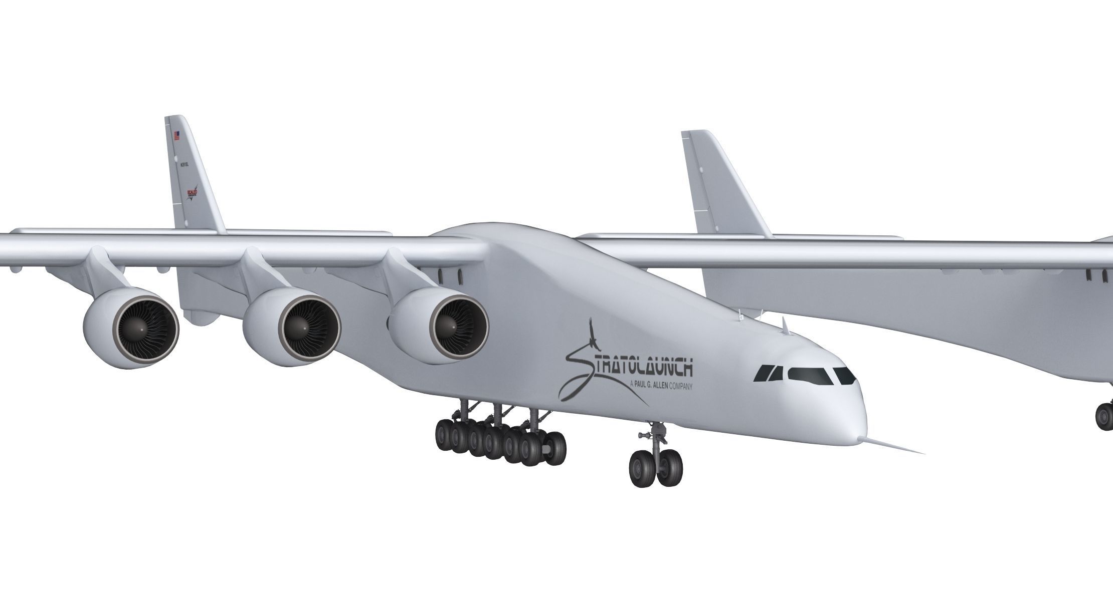 Stratolaunch Carrier Aircraft 3D Model 3D model | CGTrader