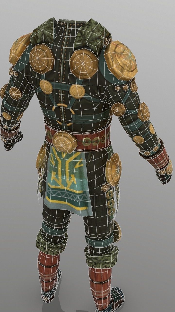 3D model Wooden Plate Armor VR / AR / low-poly | CGTrader