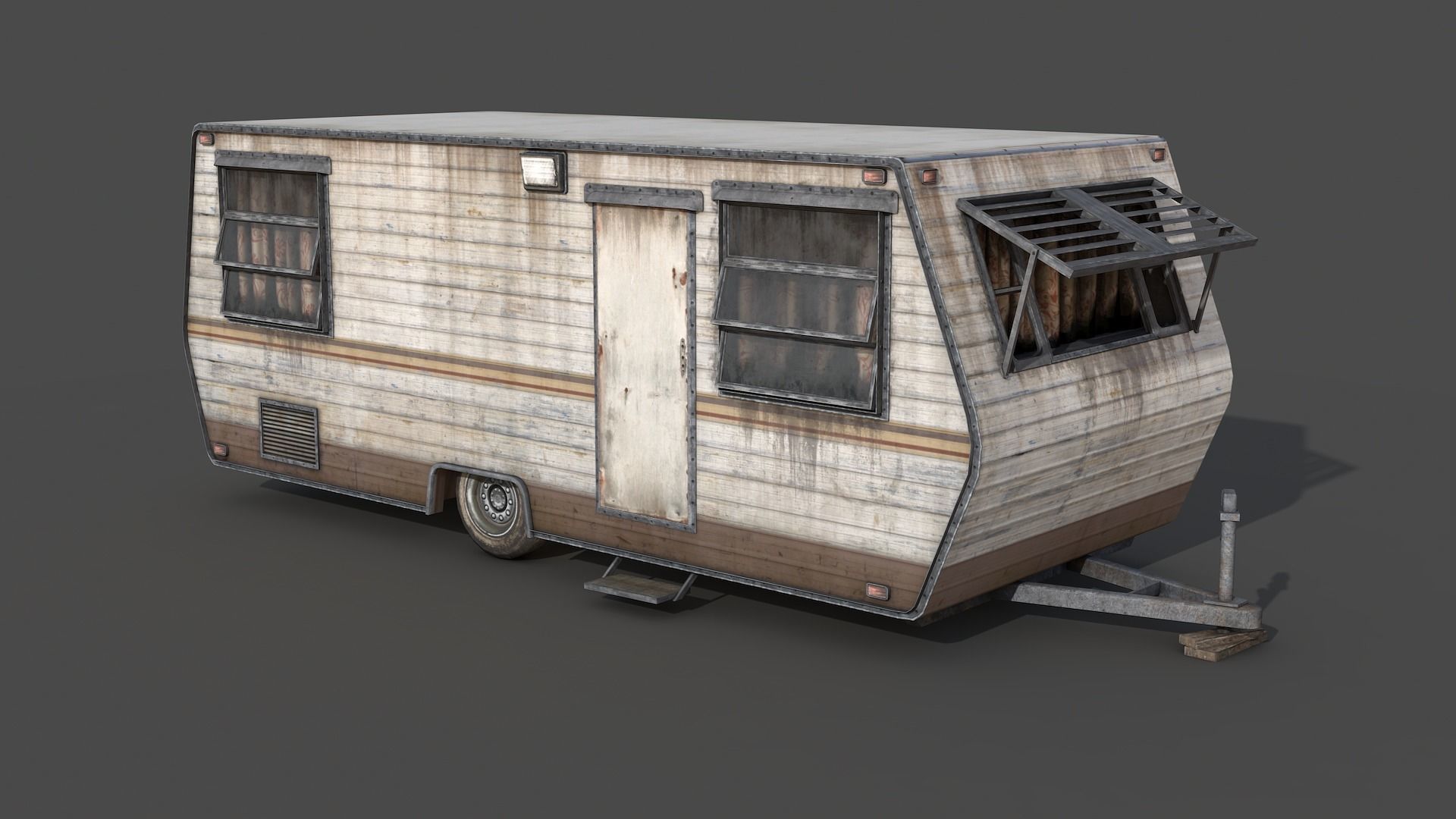3D model Caravan Trailer House VR / AR / low-poly | CGTrader