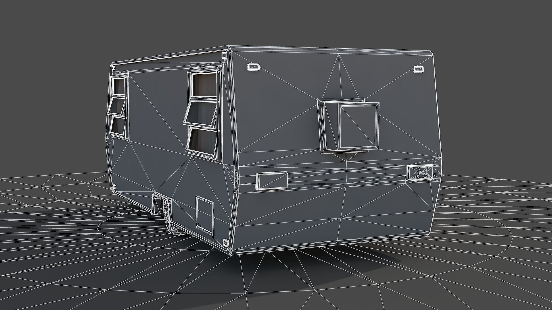 3D model Caravan Trailer House VR / AR / low-poly | CGTrader