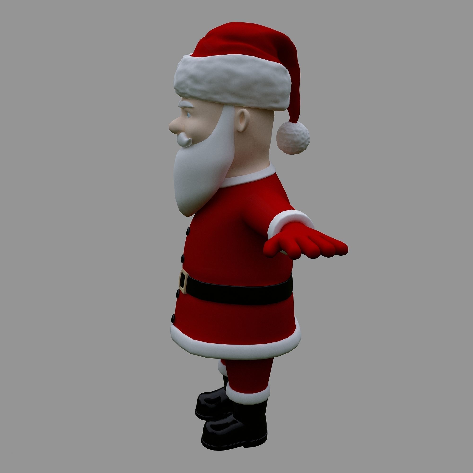 3D model Low Poly Cartoon Santa Claus Father Christmas VR / AR / low ...