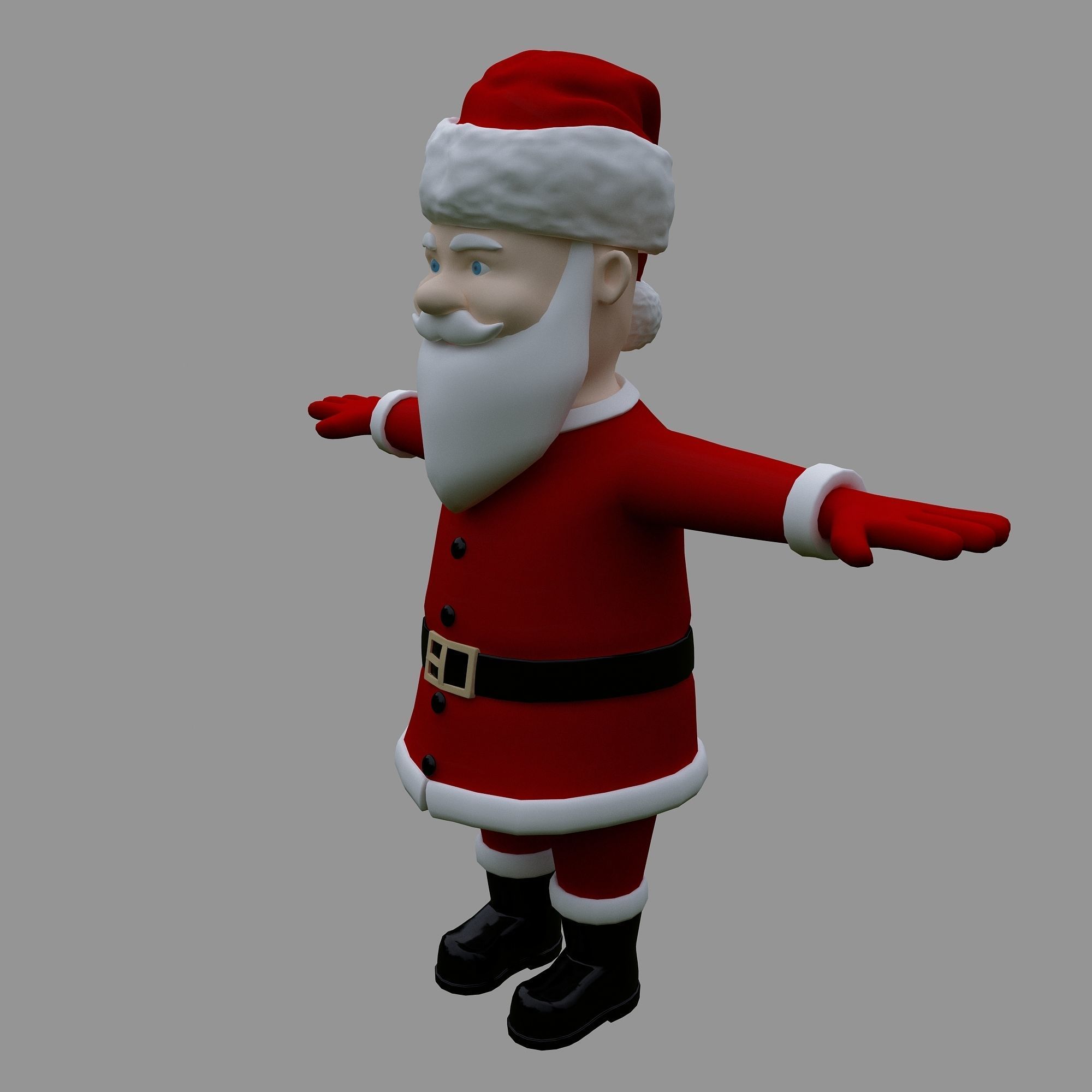 3D model Low Poly Cartoon Santa Claus Father Christmas VR / AR / low ...