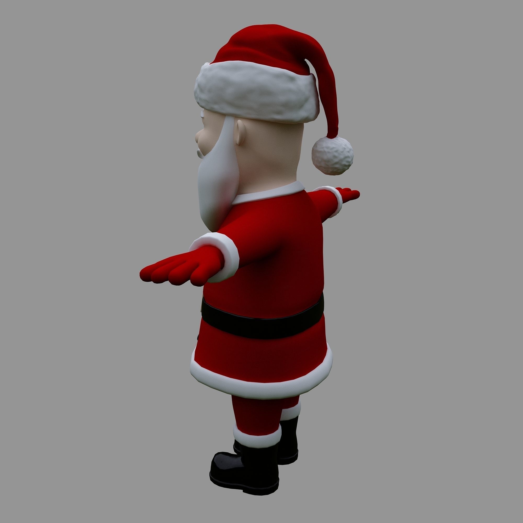 3D model Low Poly Cartoon Santa Claus Father Christmas VR / AR / low ...