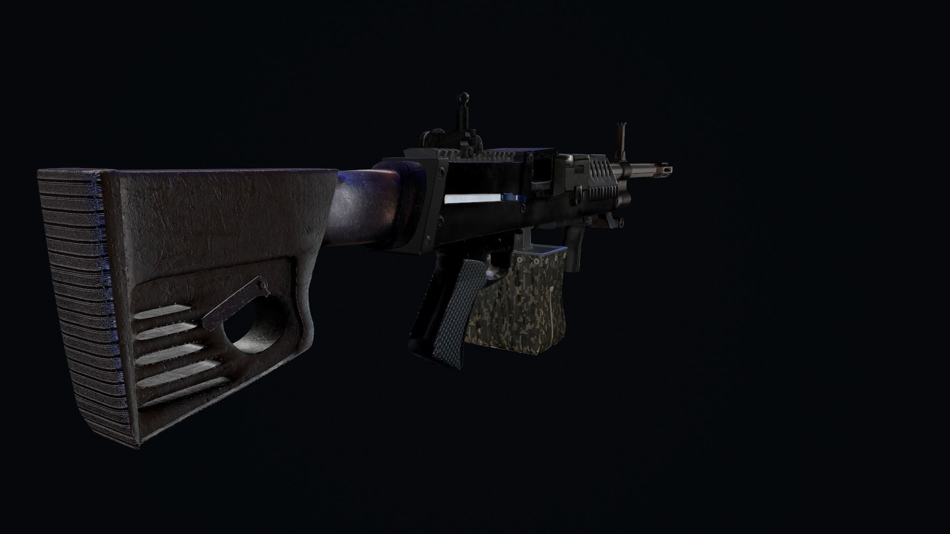 LSAT light machine gun 3D model | CGTrader