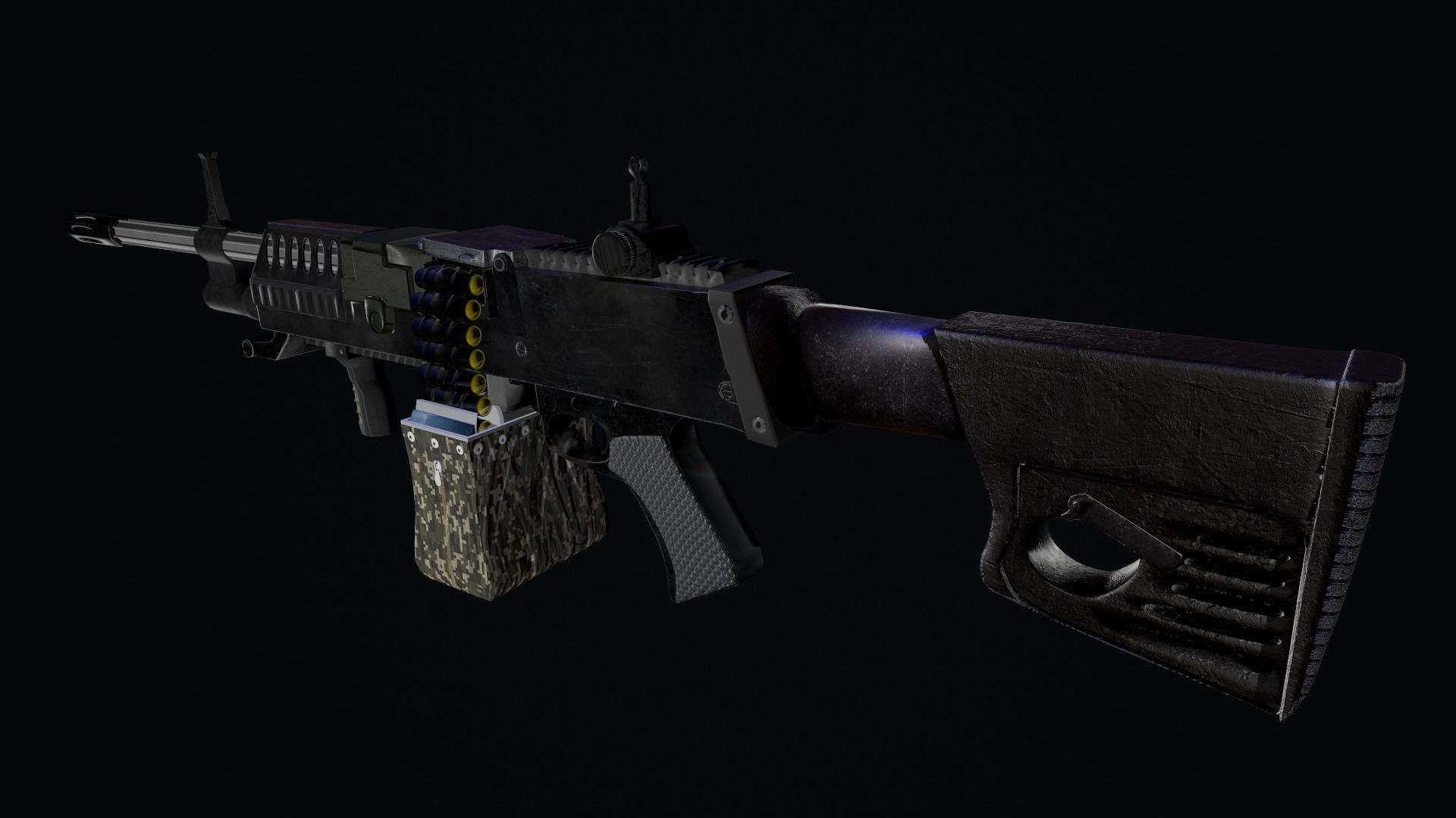 LSAT light machine gun 3D model | CGTrader