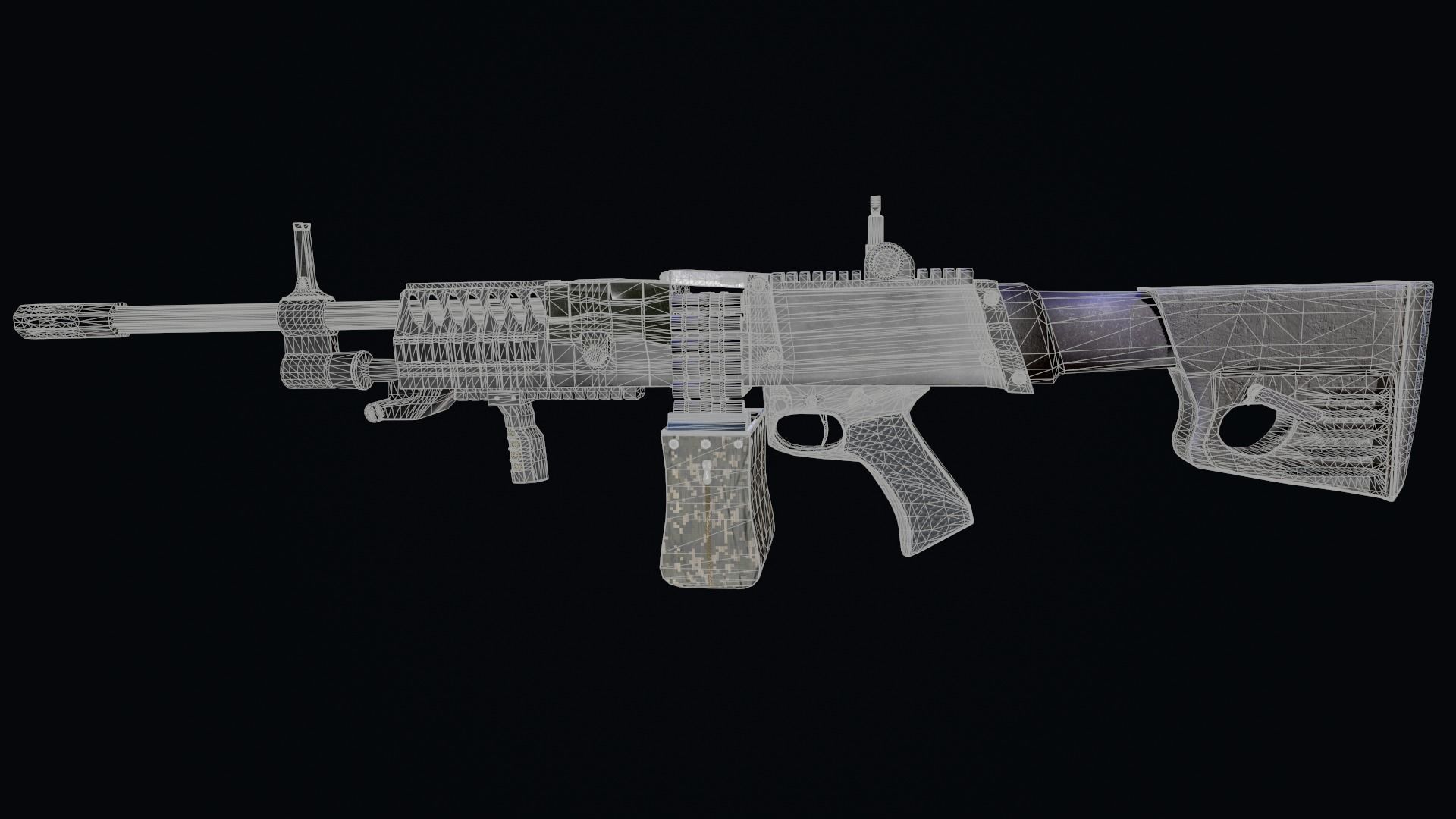 LSAT light machine gun 3D model | CGTrader