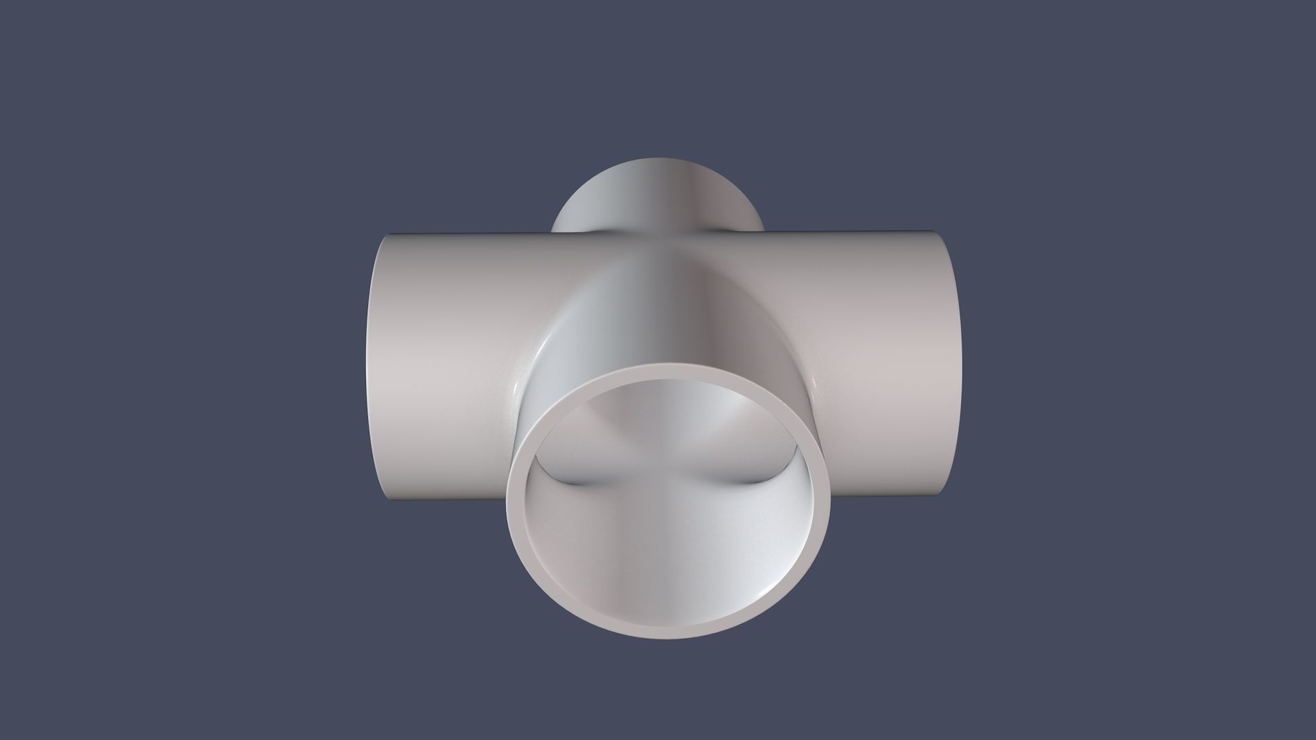 3D model 4 Way Pipe Connector VR / AR / low-poly | CGTrader