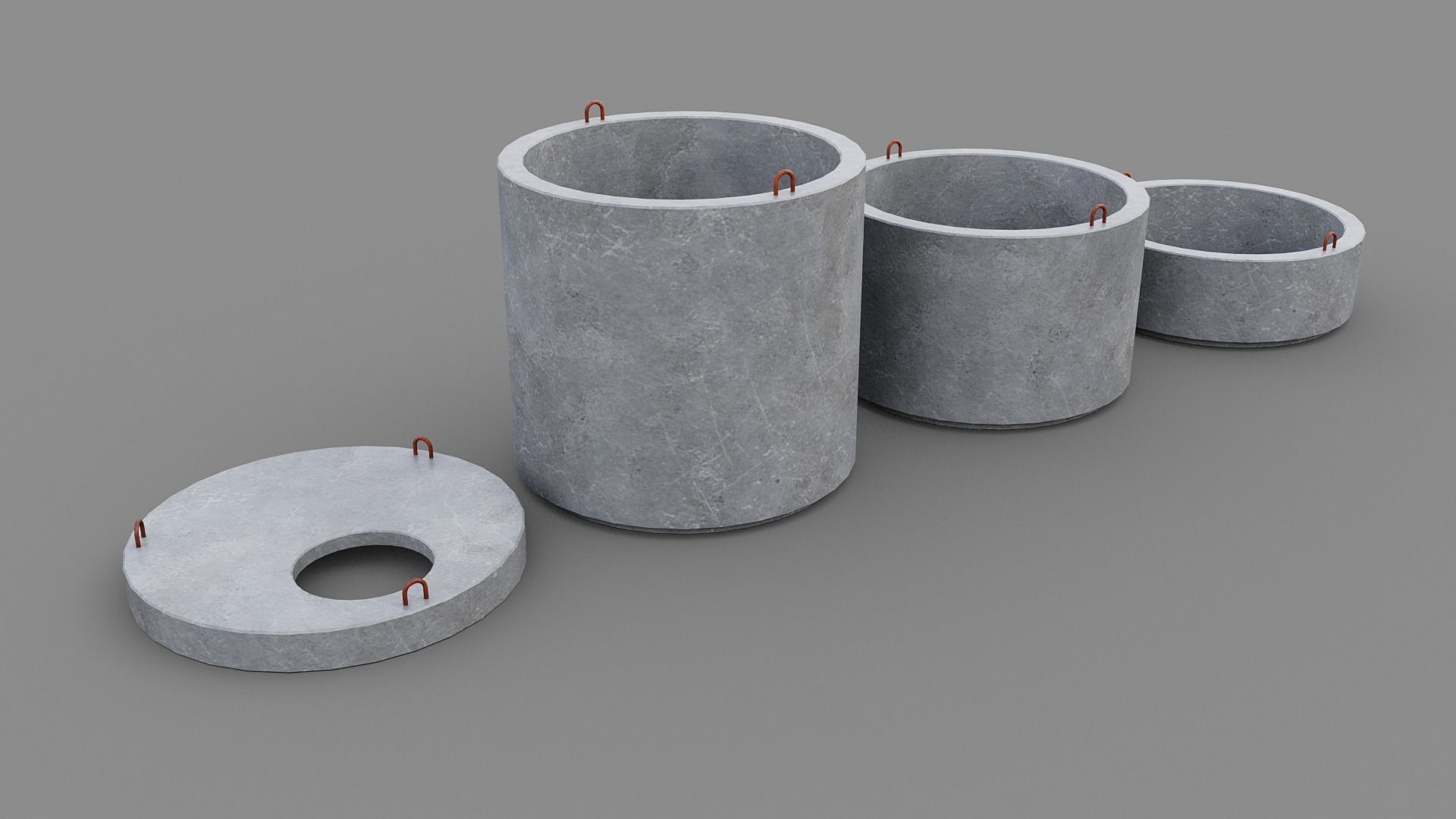 Well rings 3D model | CGTrader