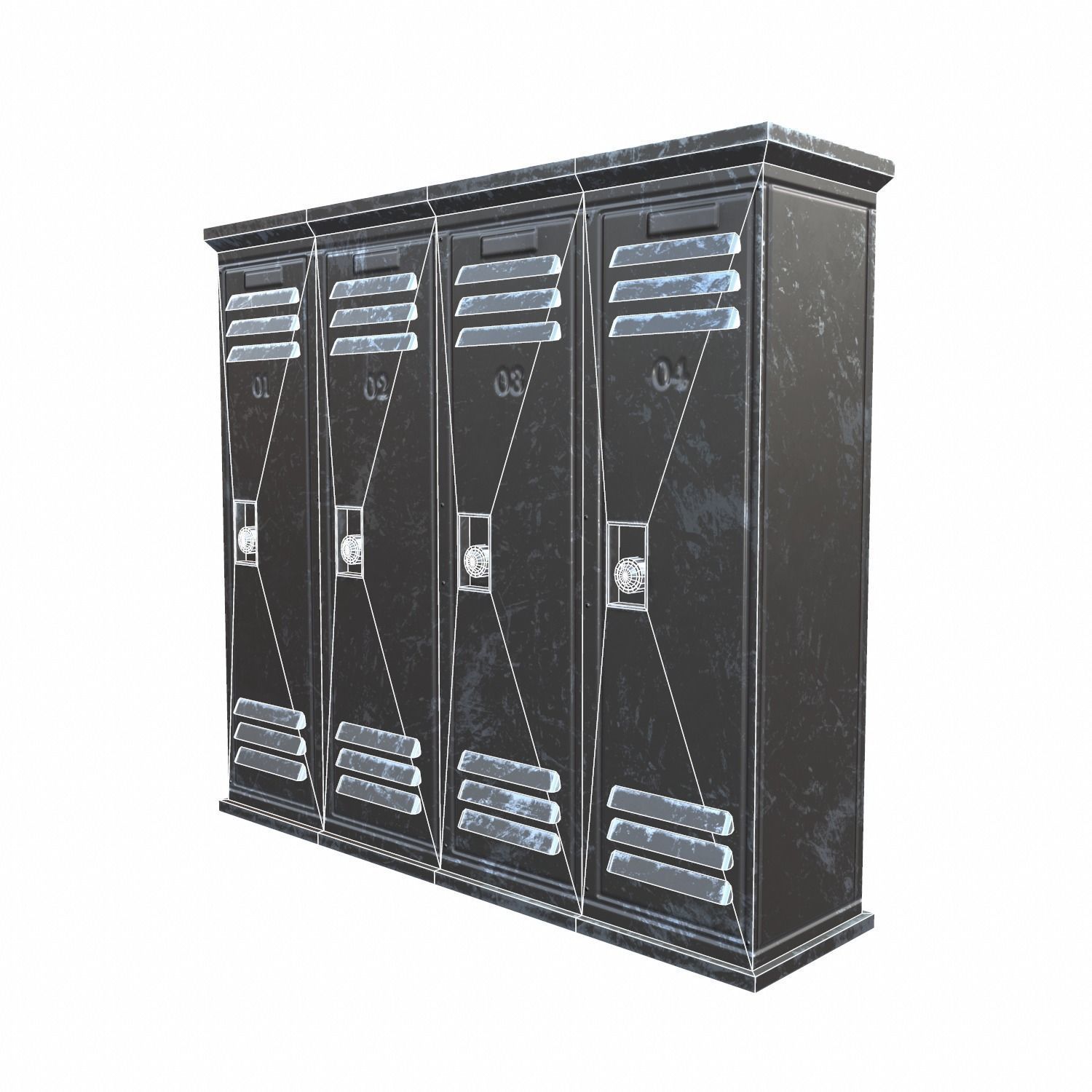 3D model Lockers - 03 VR / AR / low-poly | CGTrader