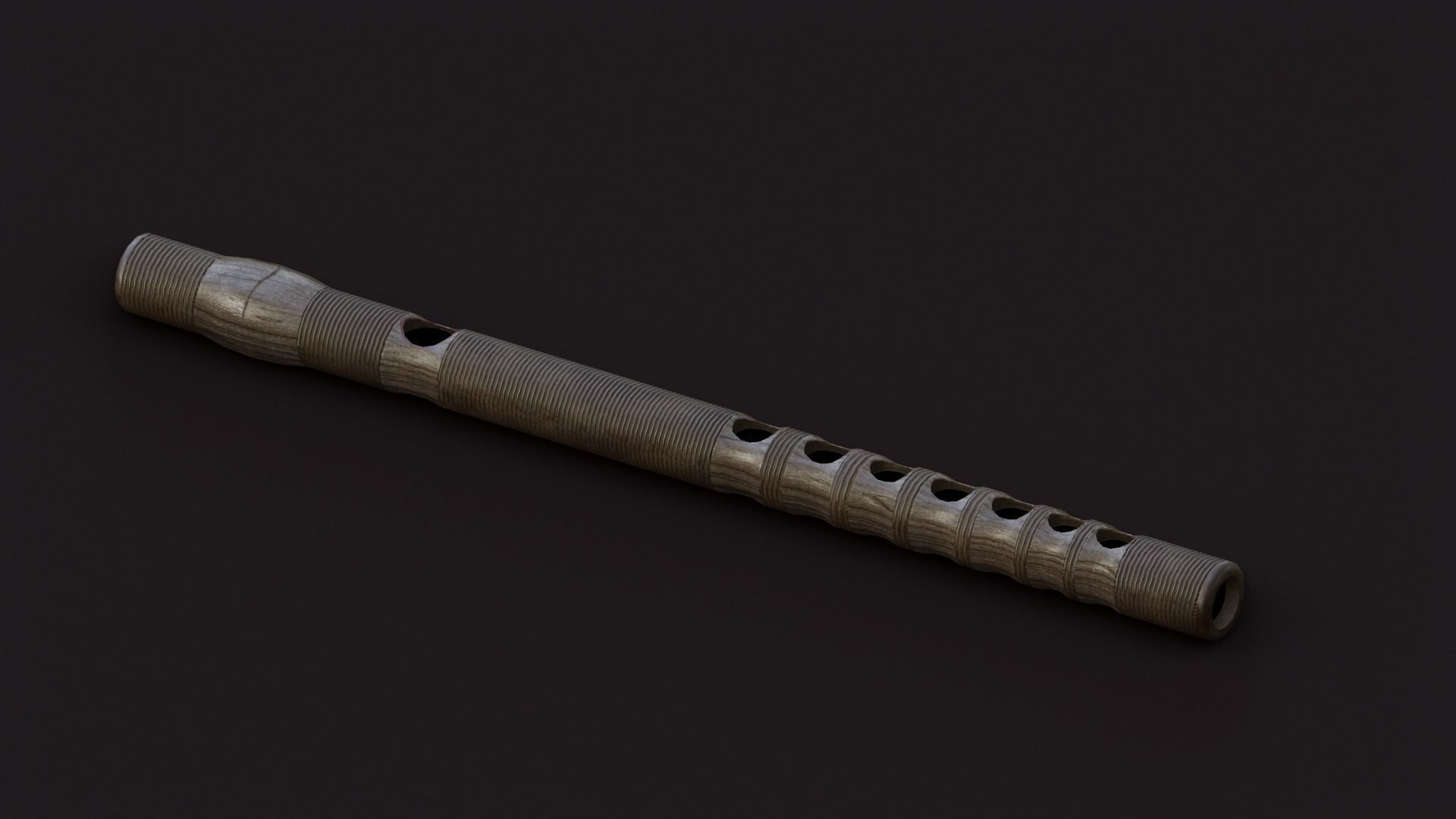 3D model Ryuteki traditional Japanese Instrument VR / AR / low-poly ...