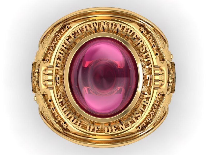 georgetown university class ring 3D model | CGTrader
