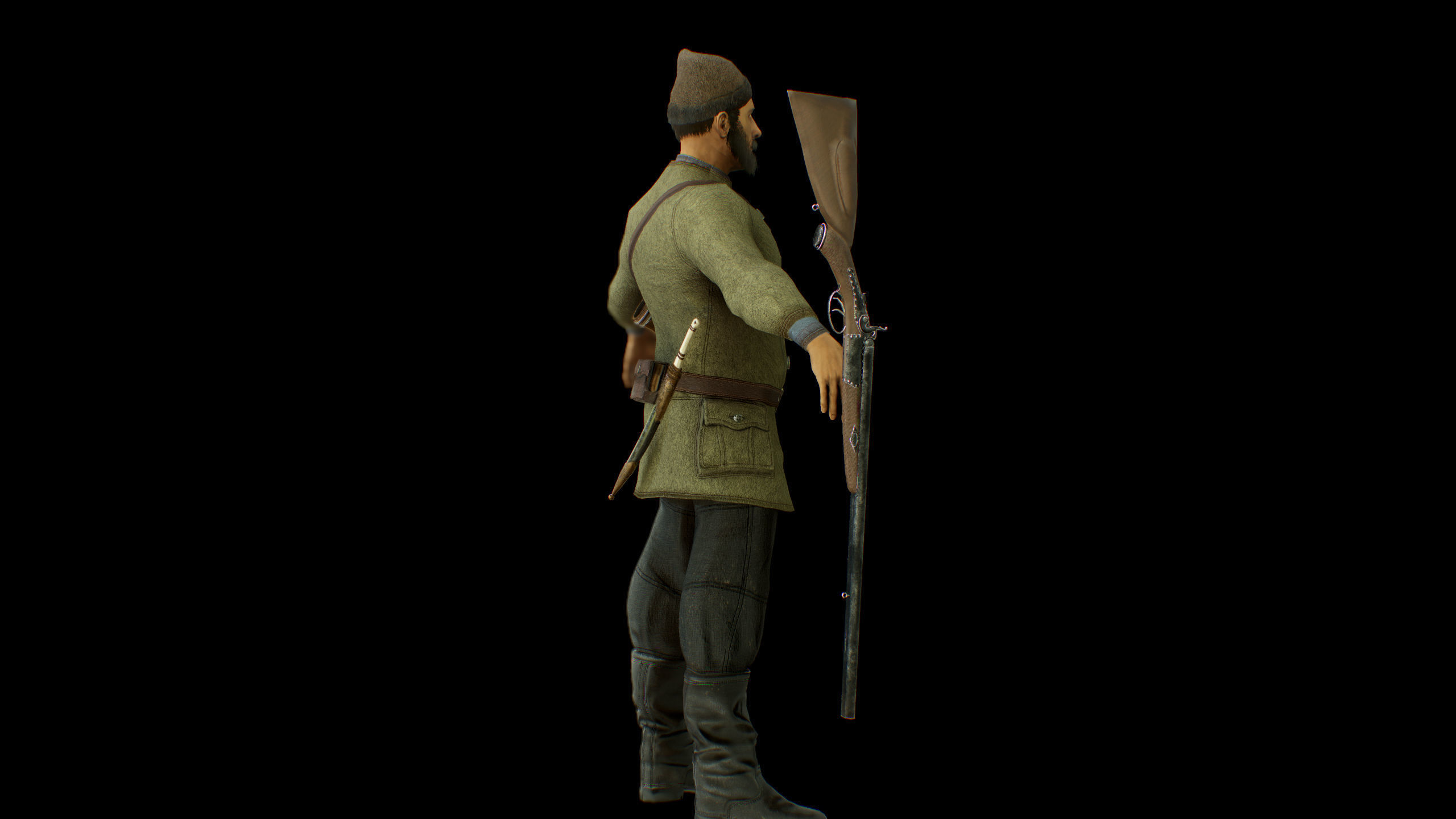 3D model hunter VR / AR / low-poly rigged | CGTrader