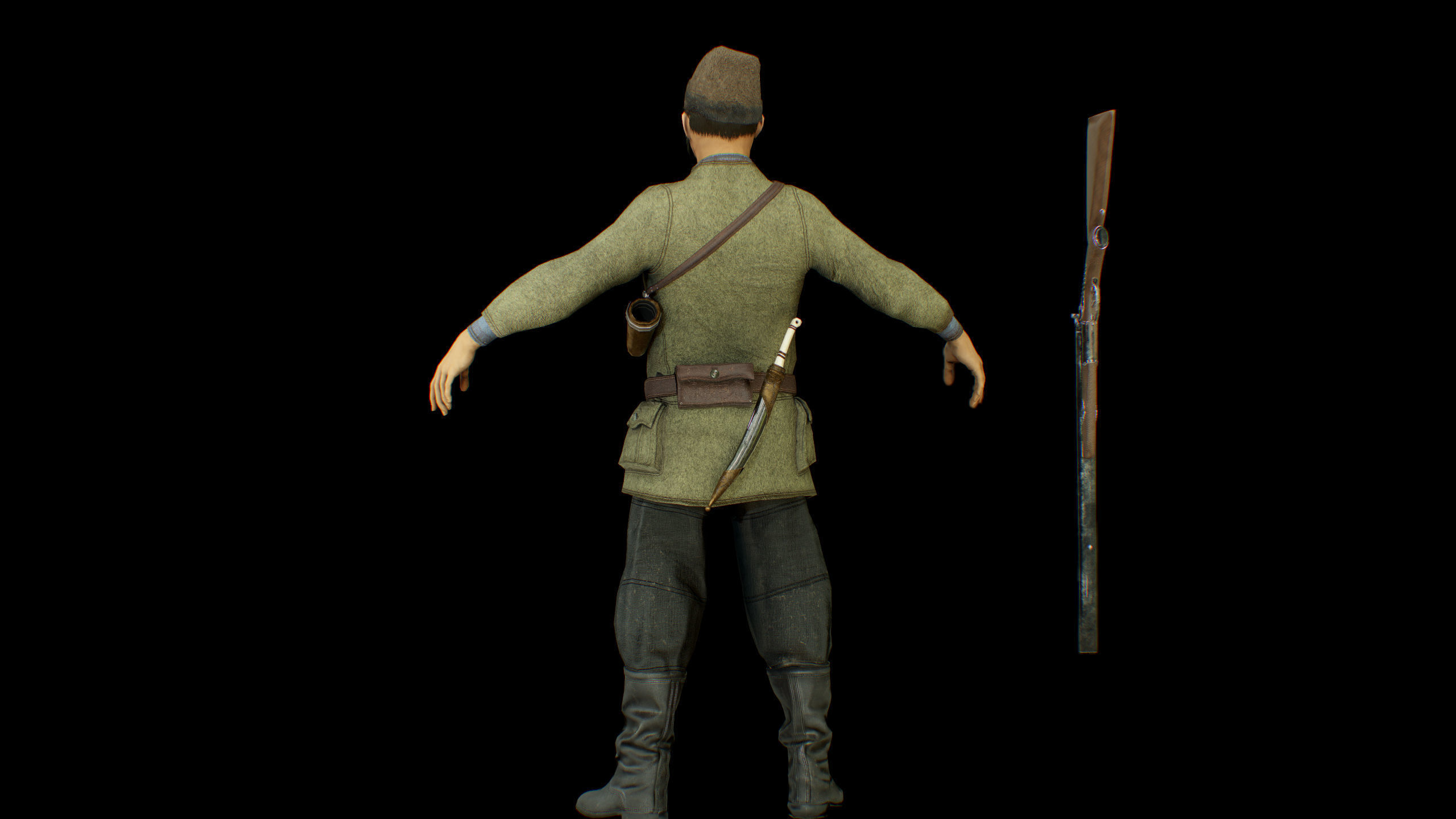3D model hunter VR / AR / low-poly rigged | CGTrader