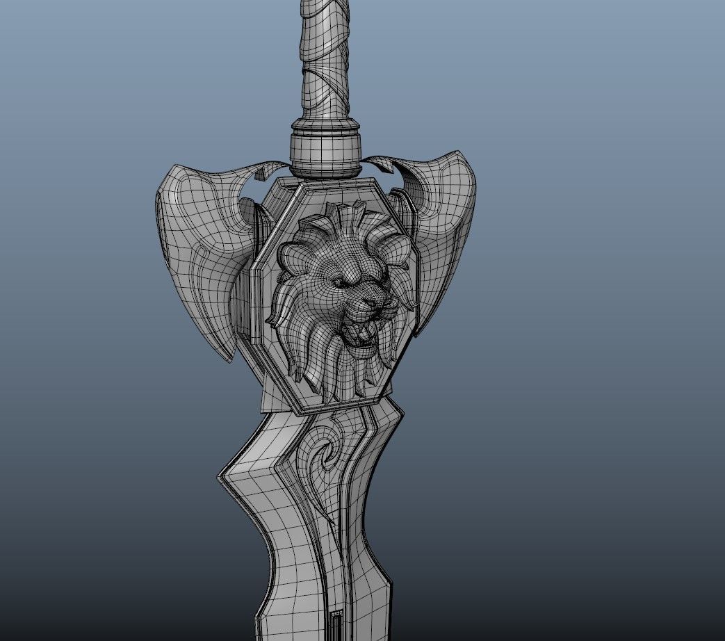 Fantasy Lion Sword 3D model | CGTrader