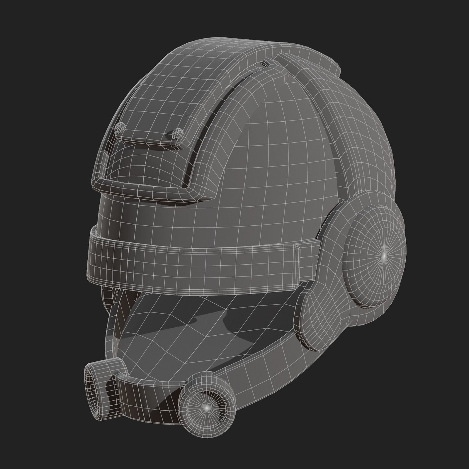 3D model Helmet scifi fantasy pilot military futuristic VR / AR / low ...
