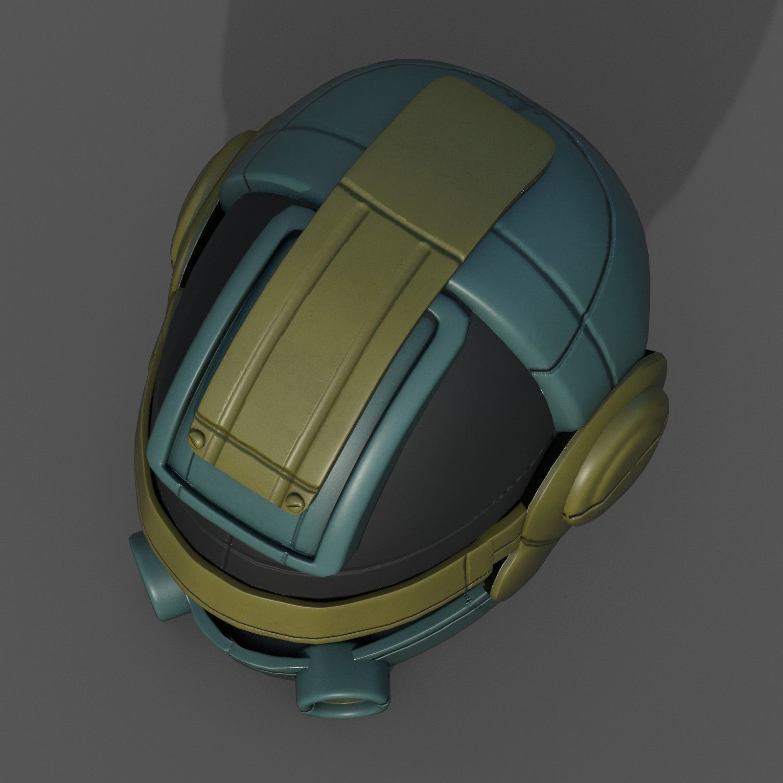 3D model Helmet scifi fantasy pilot military futuristic VR / AR / low ...