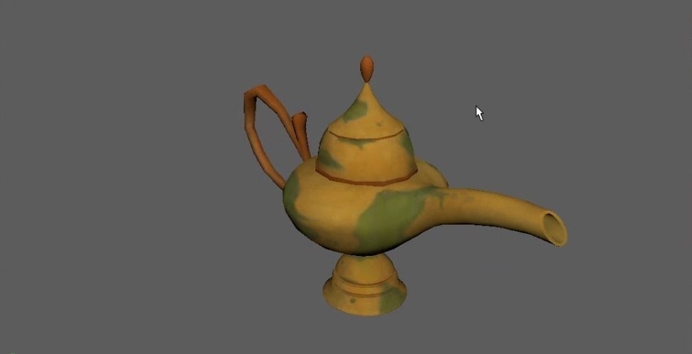 Genie lamp 3D model rigged | CGTrader