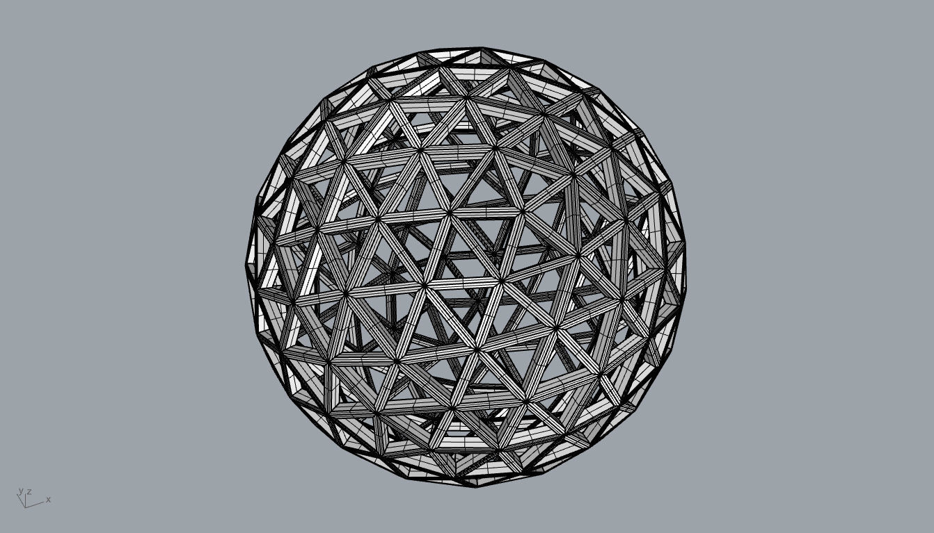 Geodesic Sphere Frame frequency 4 3D model | CGTrader