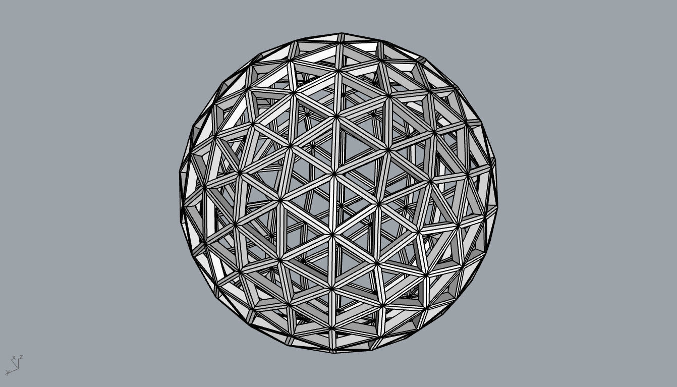 Geodesic Sphere Frame frequency 4 3D model | CGTrader