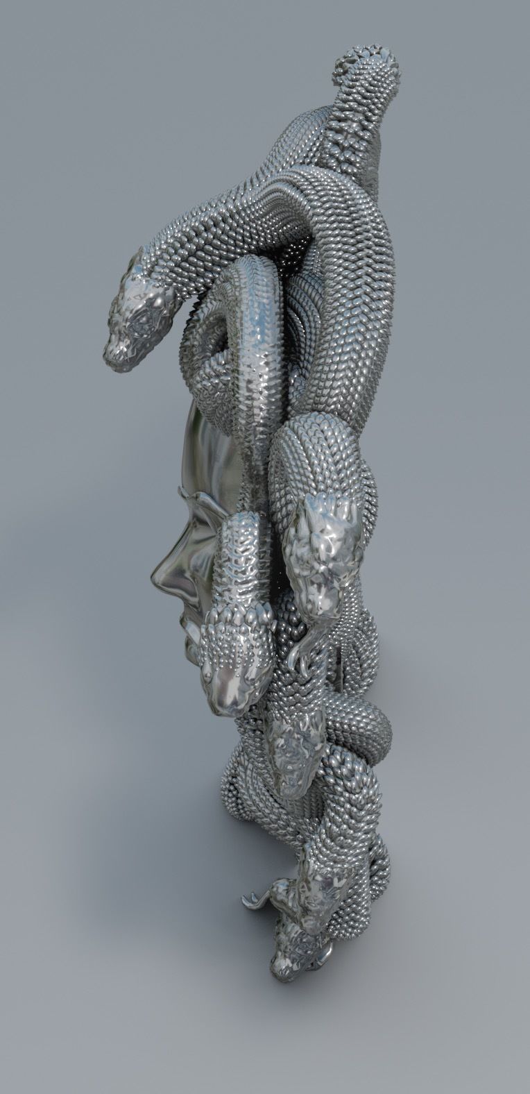 MEDUSA gold head 3D model 3D printable | CGTrader