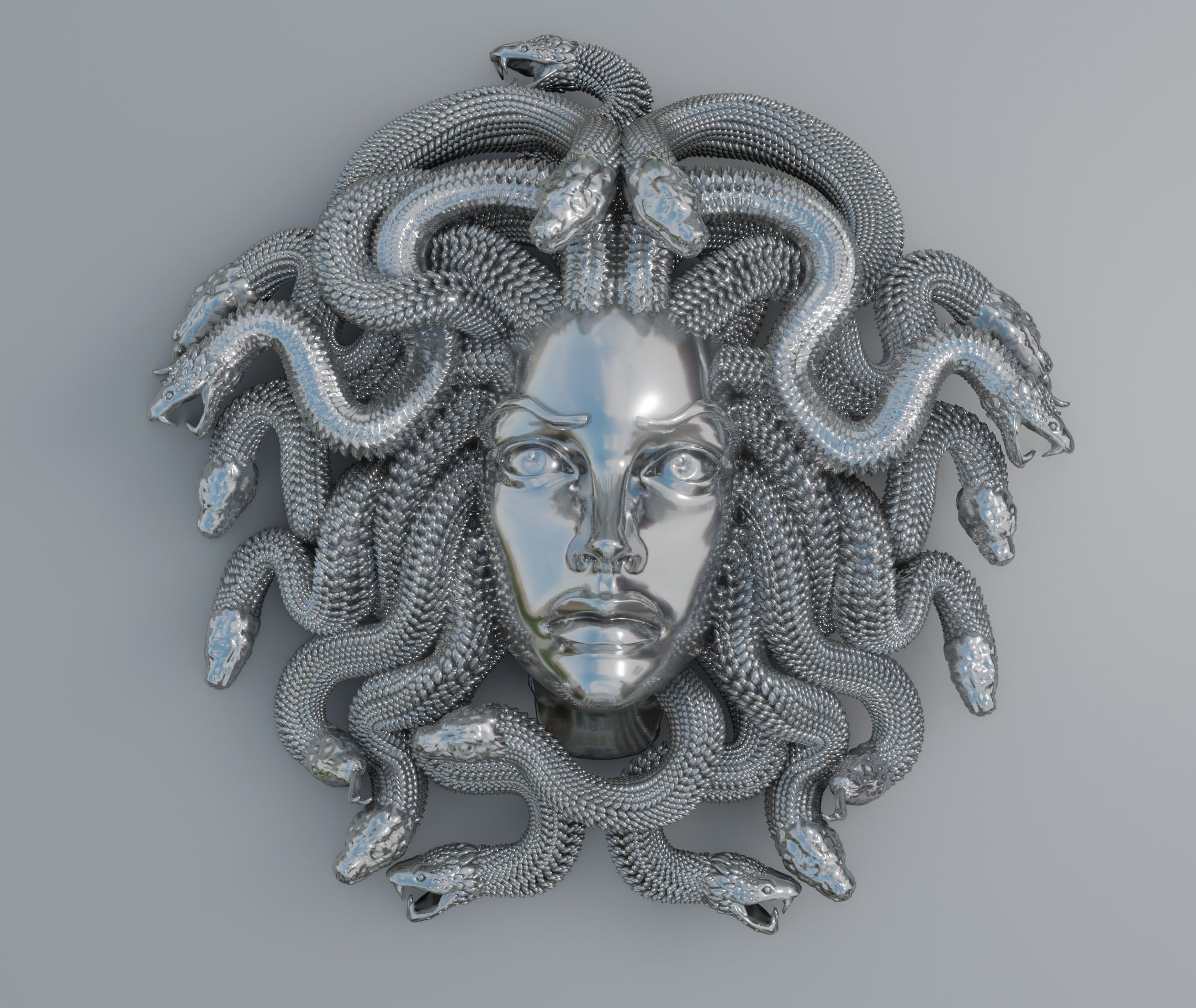 MEDUSA gold head 3D model 3D printable | CGTrader