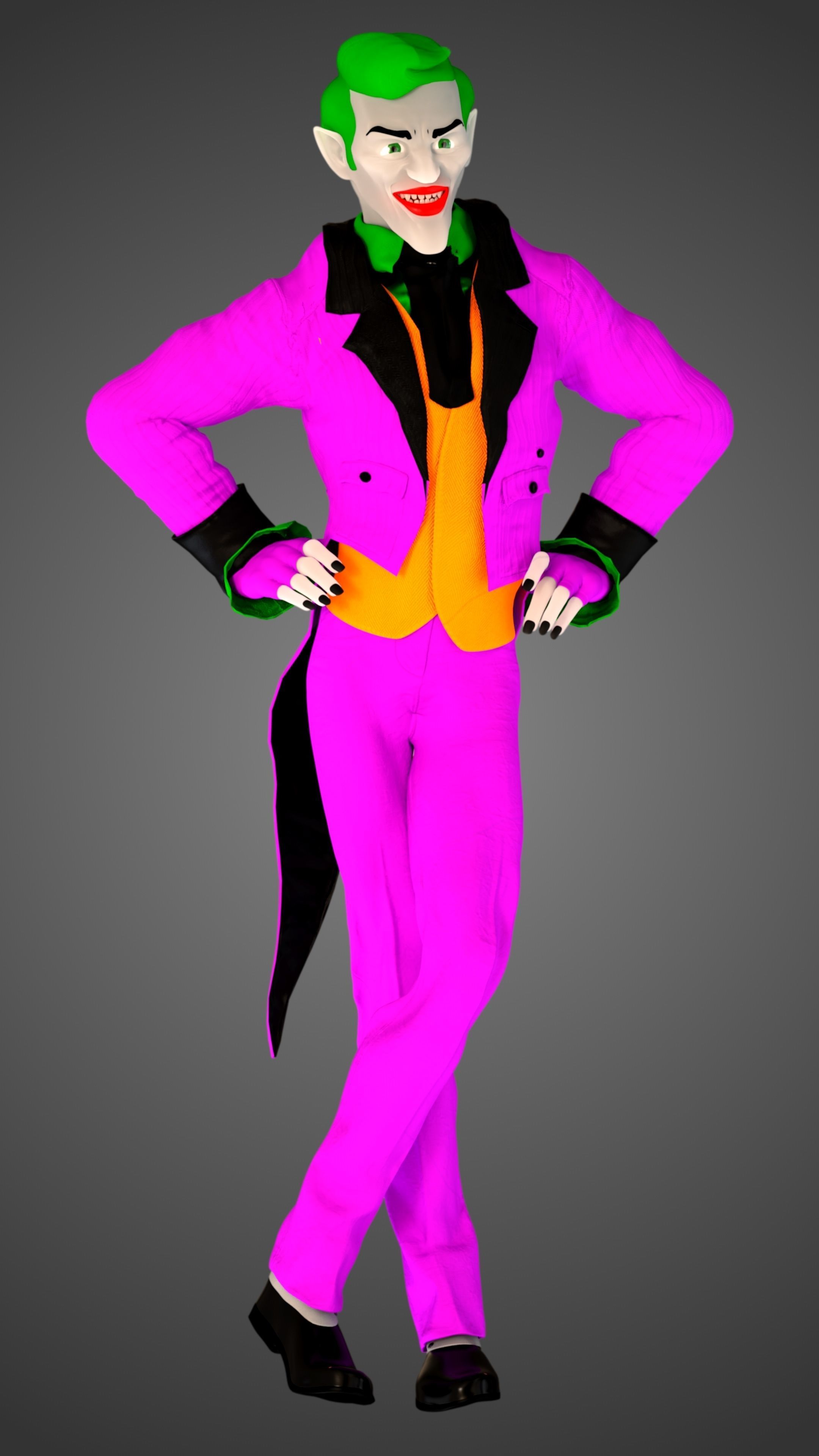 The Joker - Cartoon Style 3D model animated rigged | CGTrader