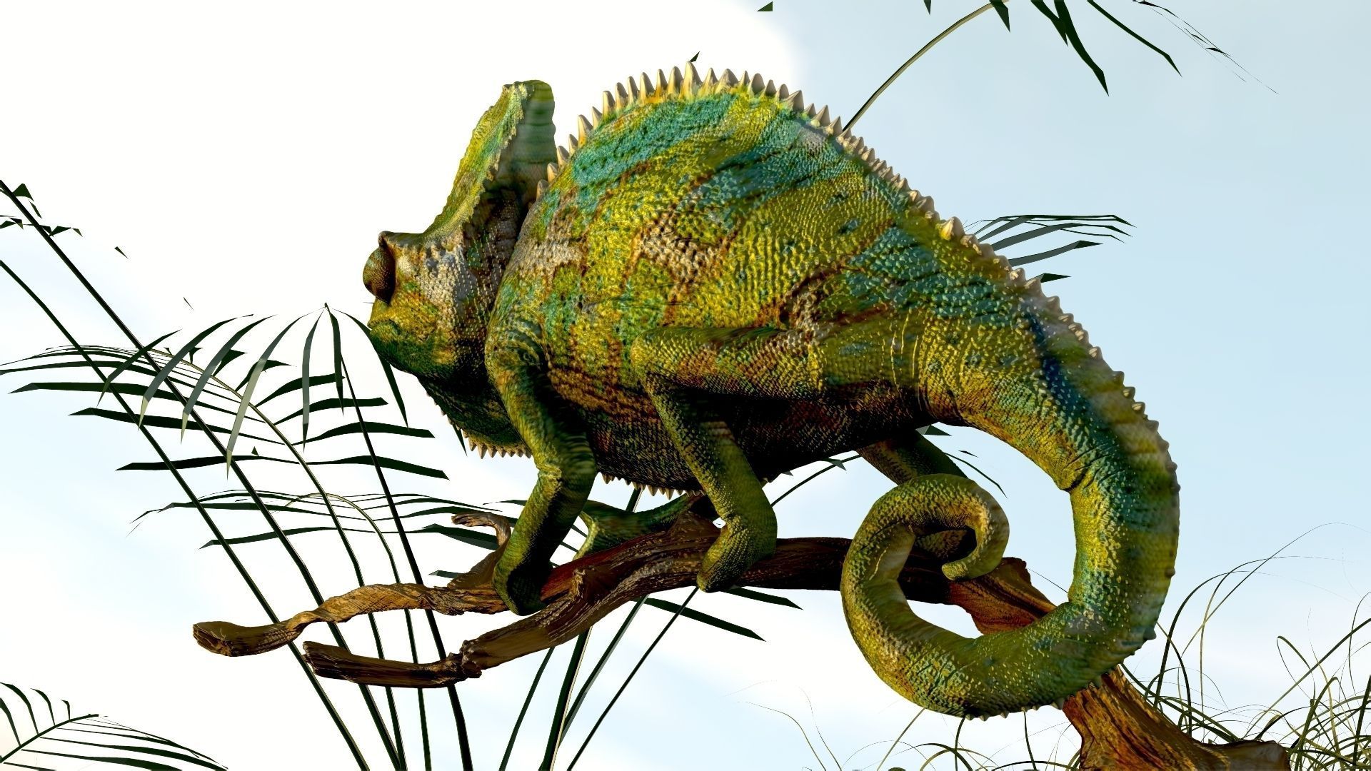 Chameleon Realistic High Poly 3D model | CGTrader