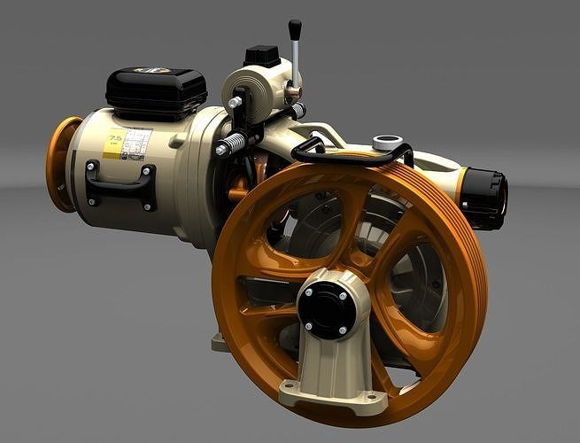 Elevator Motor 3D model | CGTrader