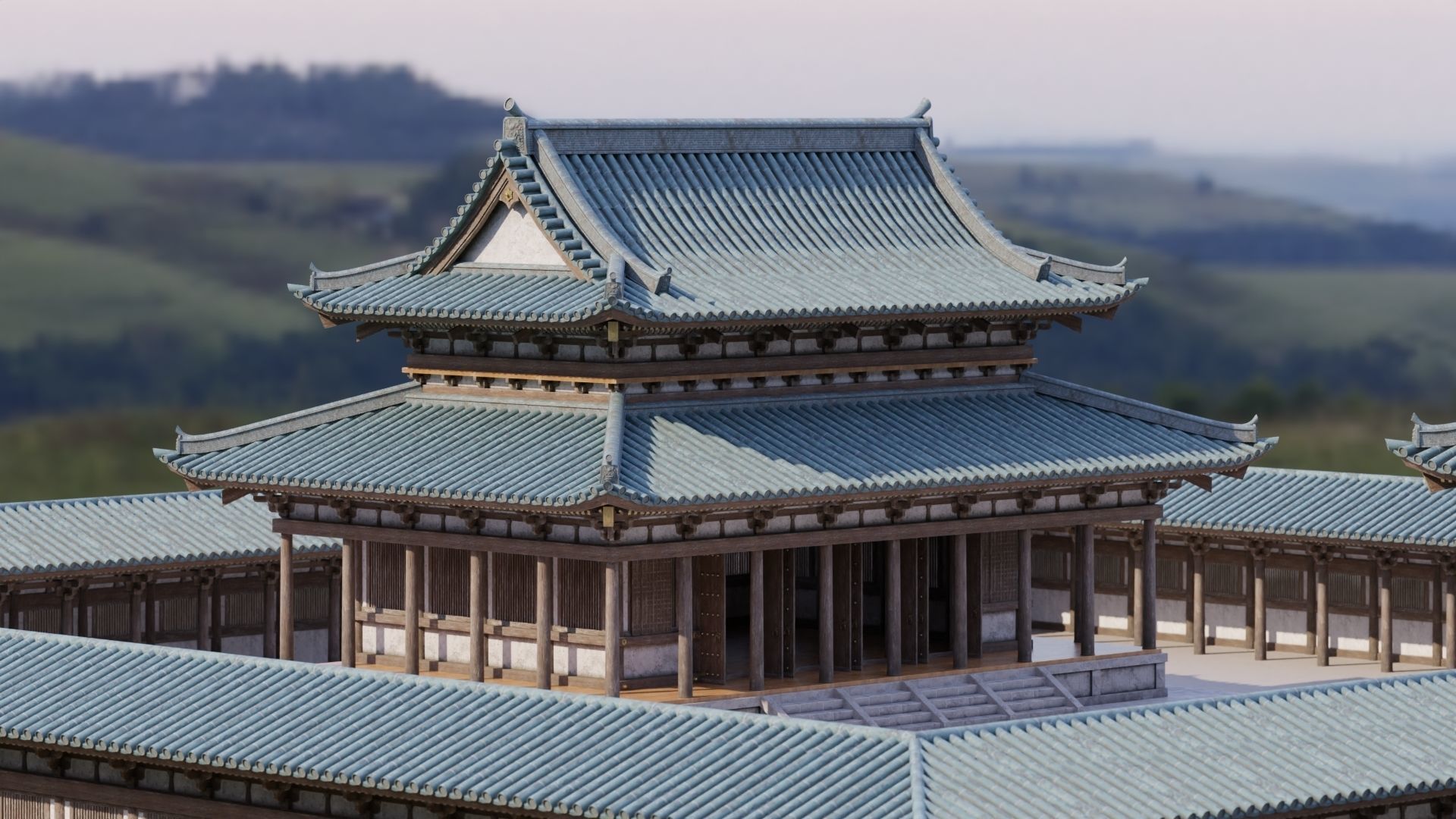 3D model Japanese Modular Temple 2 VR / AR / low-poly | CGTrader