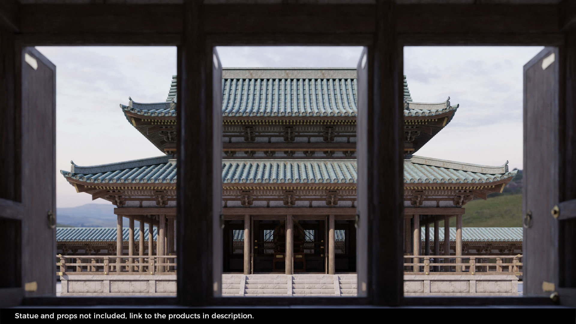 3D model Japanese Modular Temple 2 VR / AR / low-poly | CGTrader